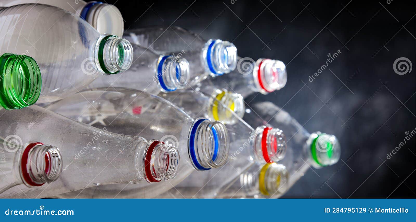Empty Carbonated Drink Bottles. Plastic Waste Stock Image - Image of ...