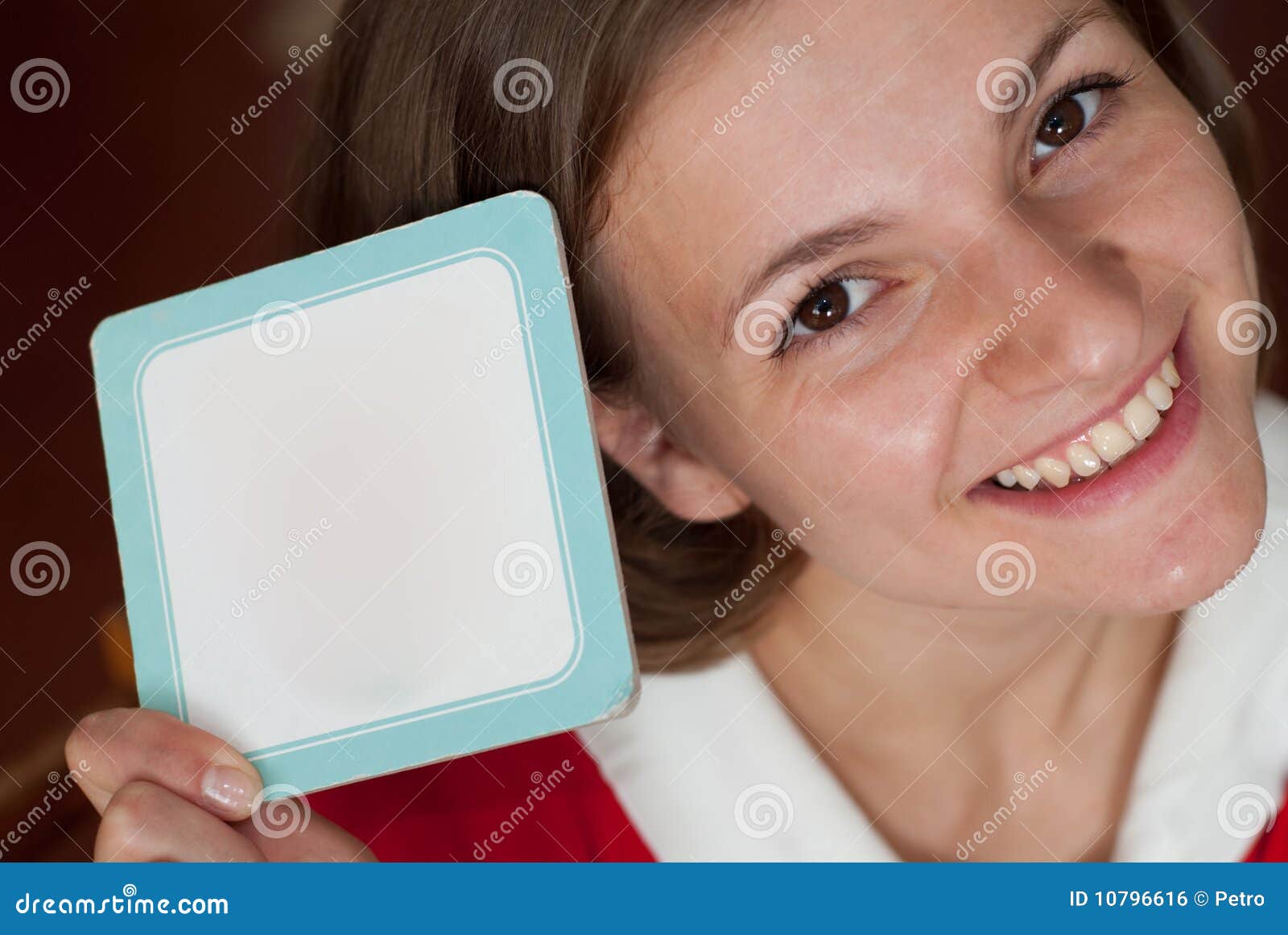 Empty card stock photo. Image of face, advertisement - 10796616