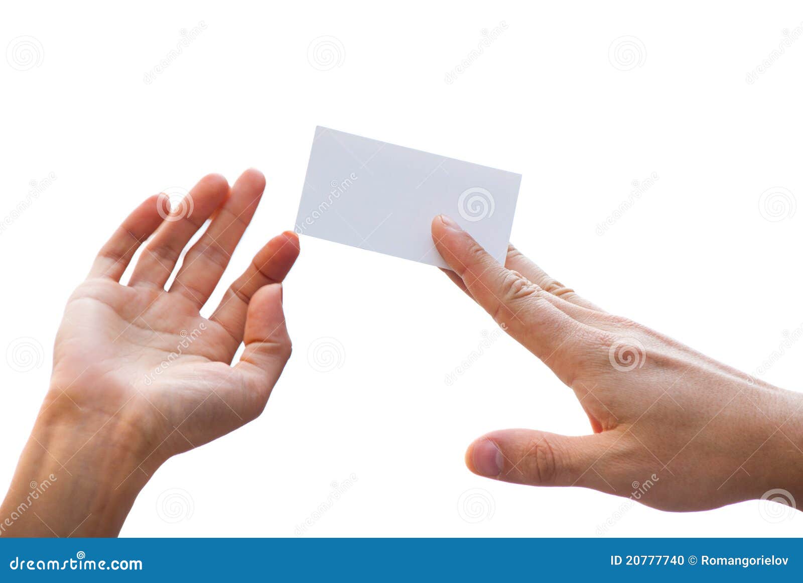Empty card in a hand stock photo. Image of background - 20777740