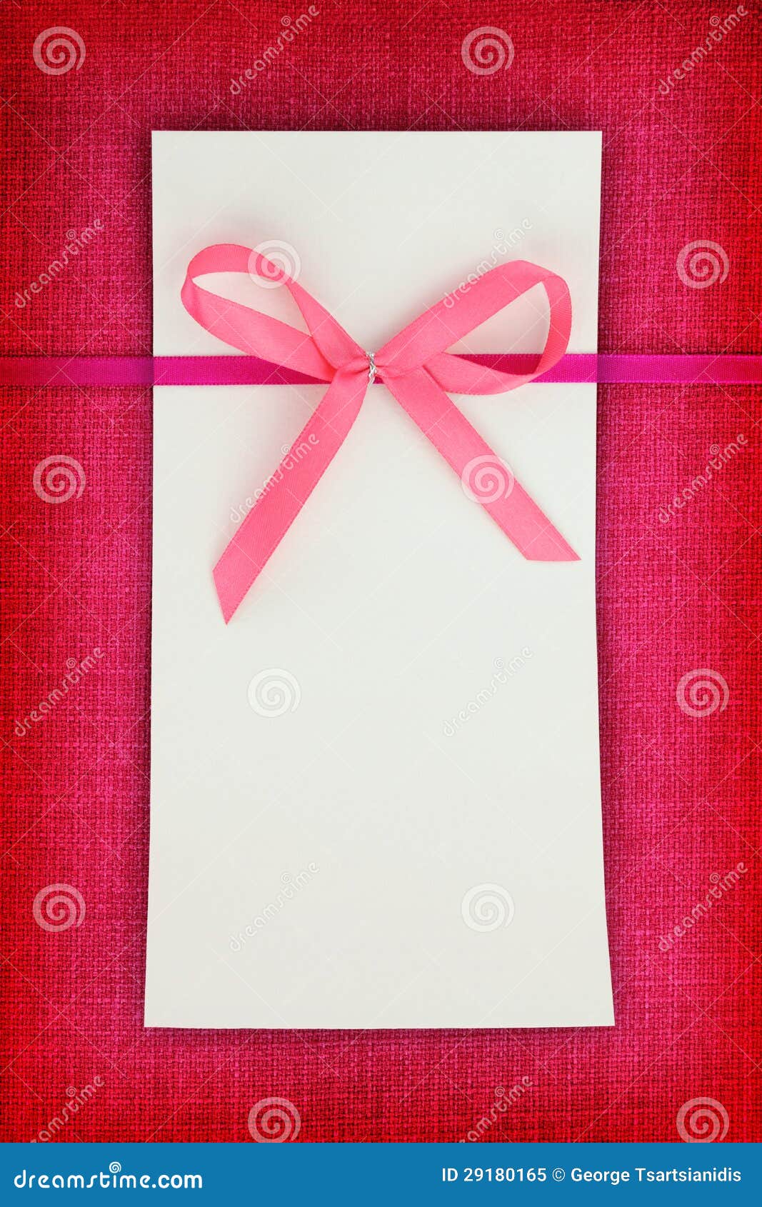Empty card on pink stock image. Image of birthday, baby - 29180165