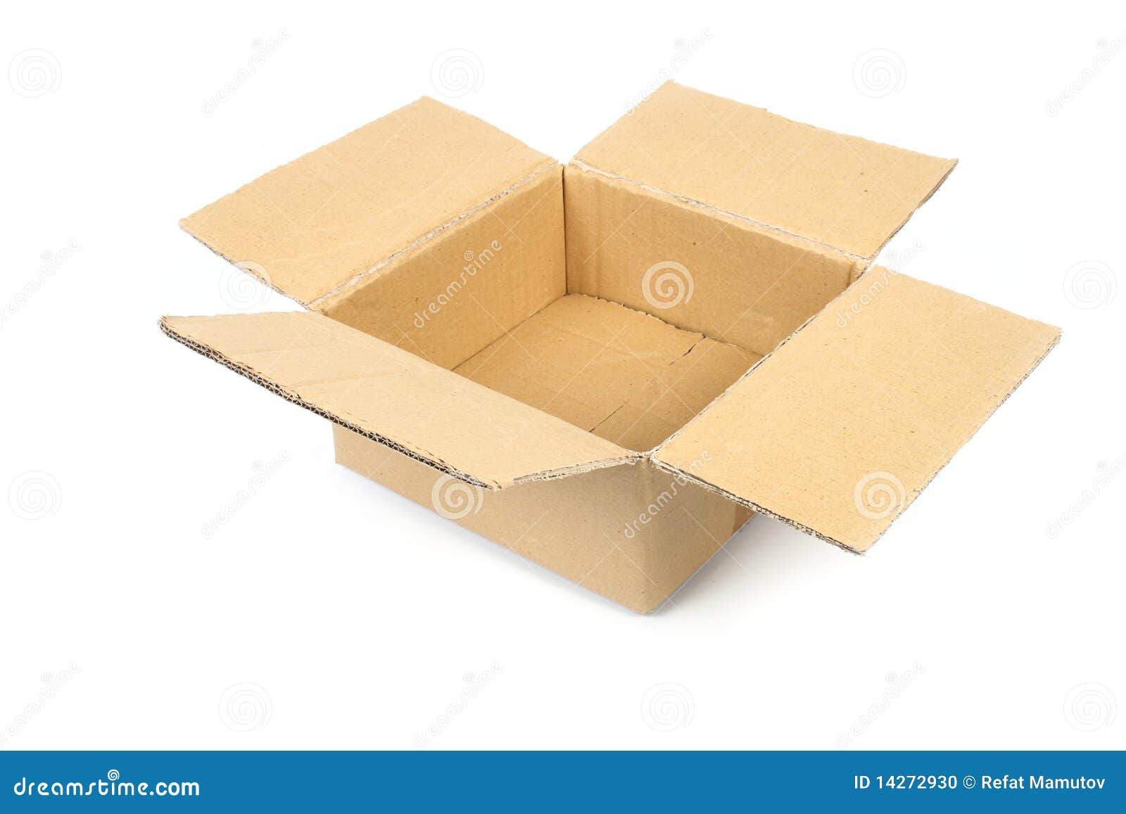 Empty cardboard box stock photo. Image of single, merchandise - 14272930