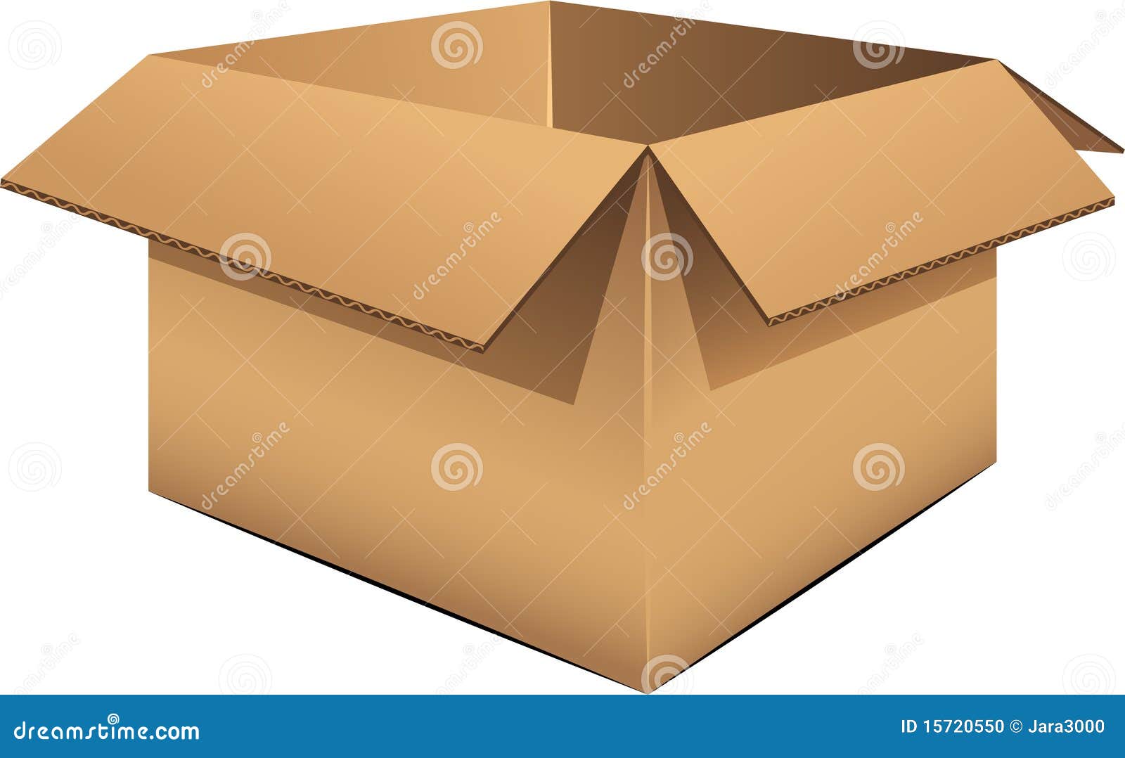 Empty cardboard box stock vector. Illustration of compartment - 15720550