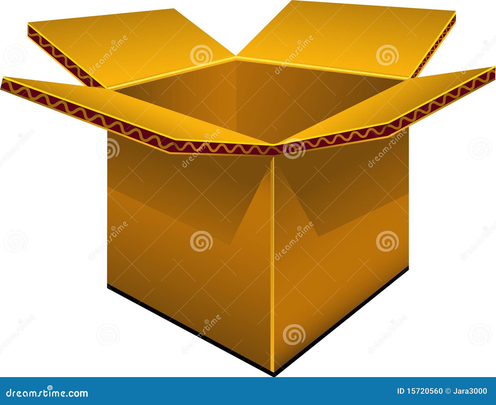 Empty cardboard box stock vector. Illustration of empty - 15720560