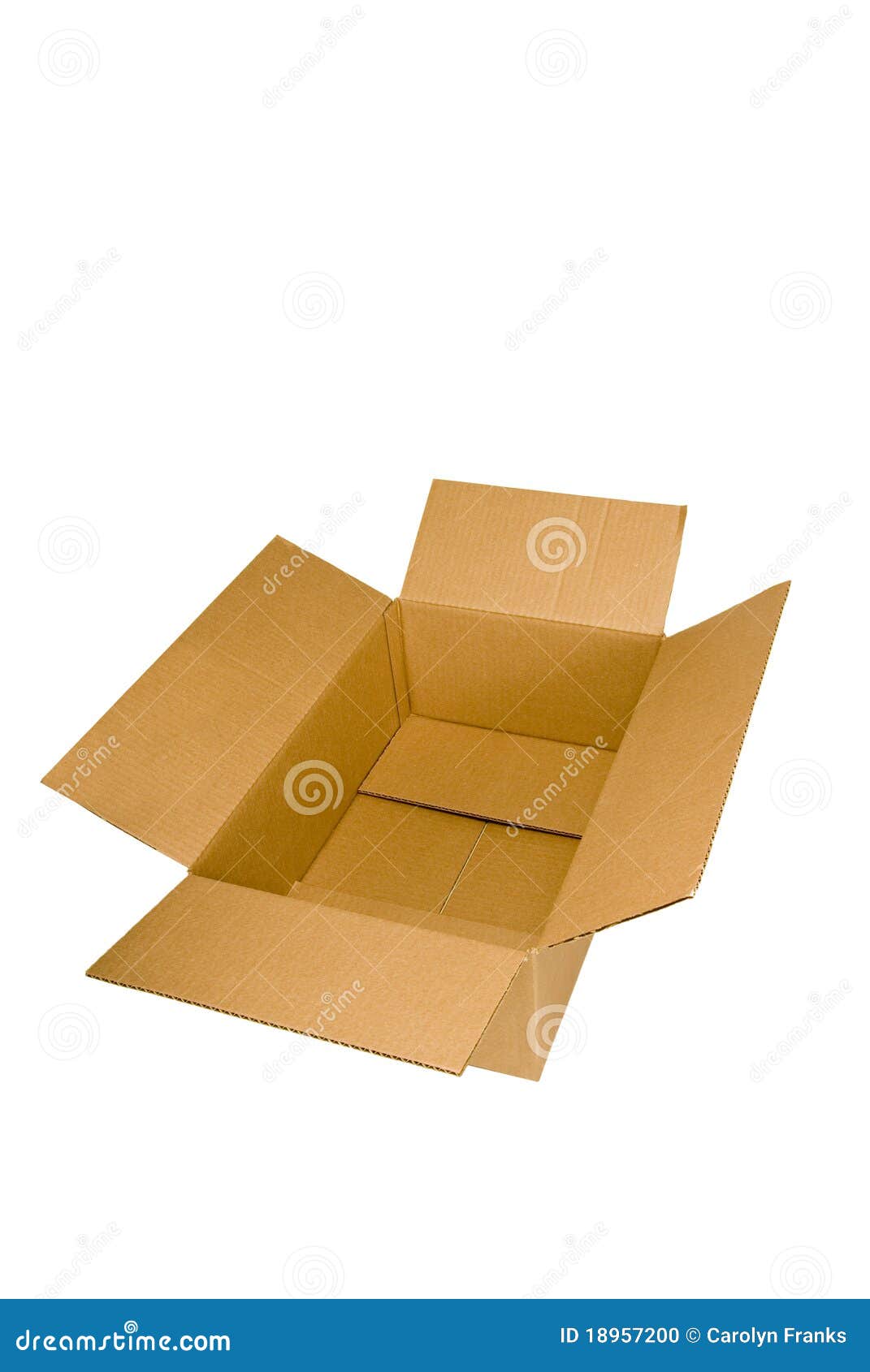Empty Cardboard Box stock photo. Image of corrugated - 18957200