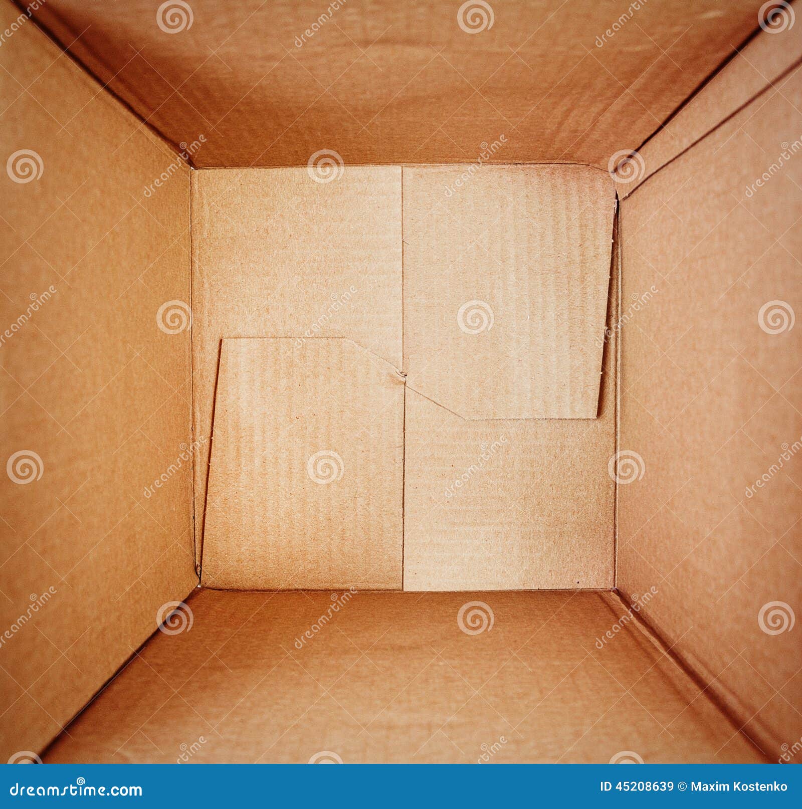 Empty cardboard box stock image. Image of parcel, cardboard - 45208639