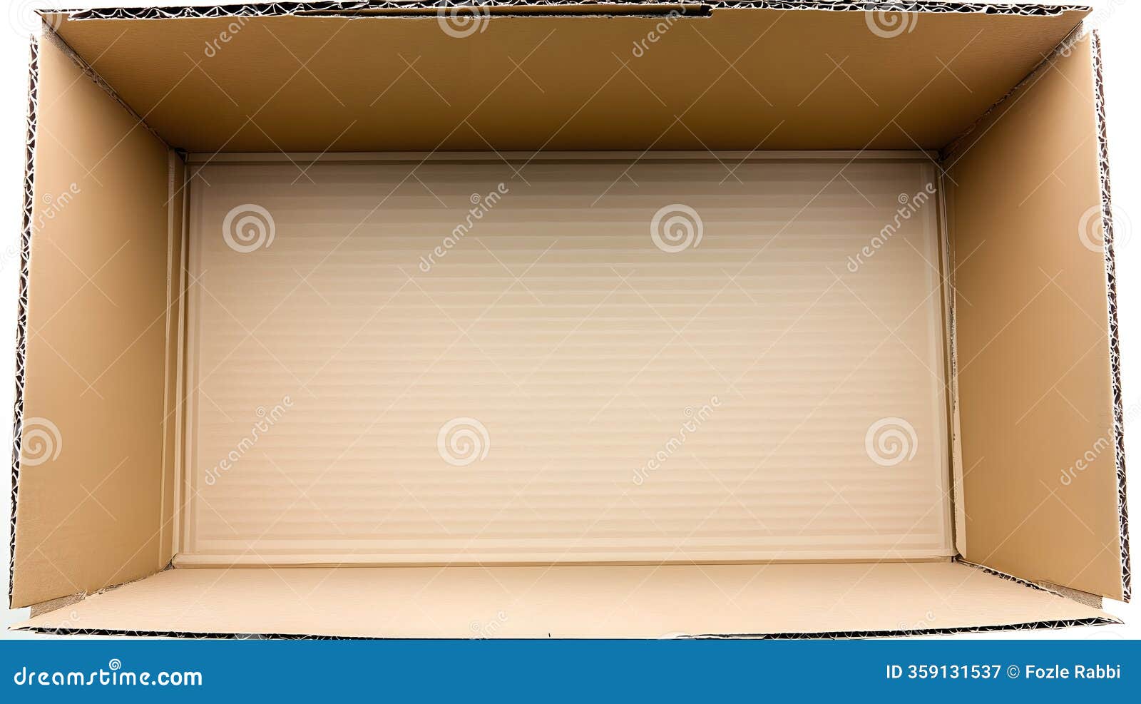 Empty Cardboard Box Inside View Packaging Mockup Good Resolution Stock ...