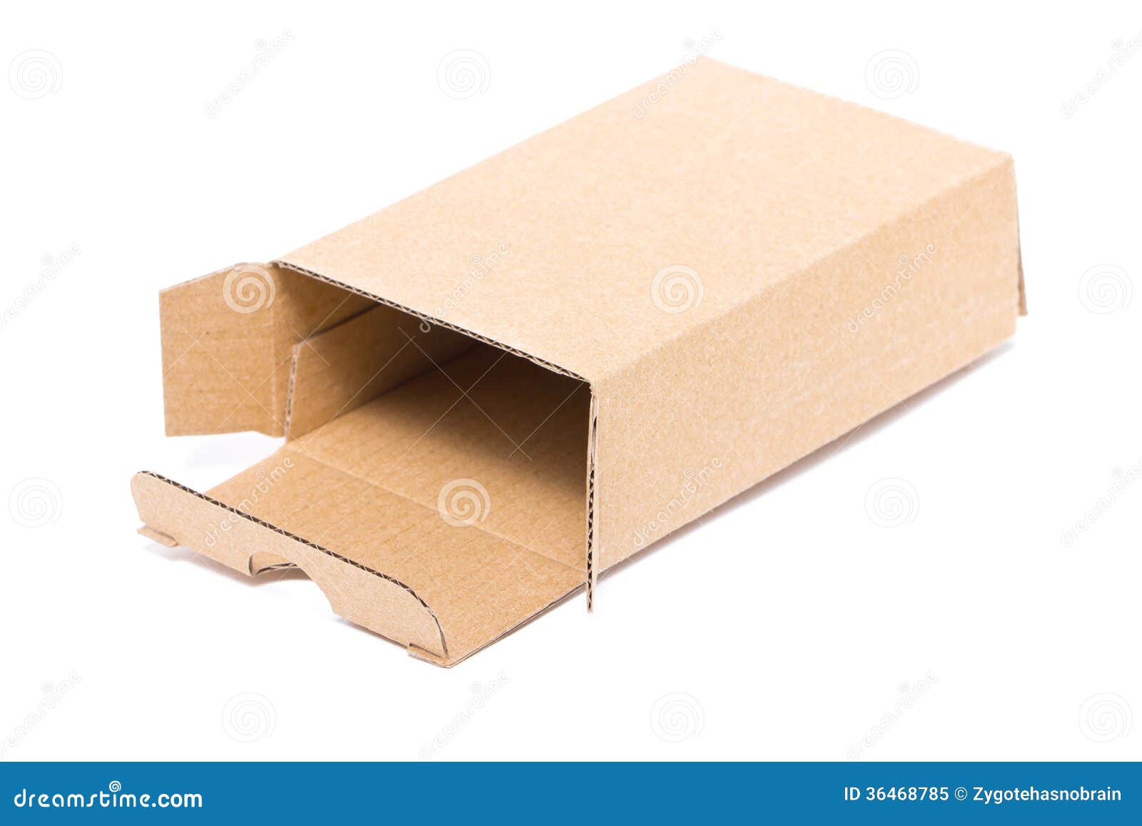 Empty Cardboard Box. stock image. Image of open, packing - 36468785