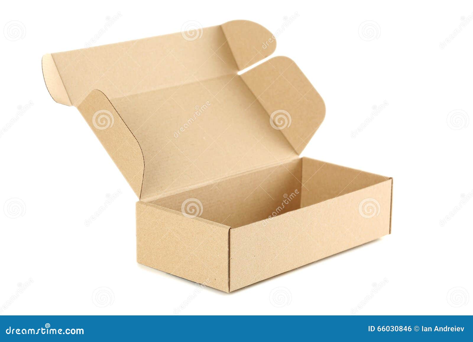 Empty cardboard box stock photo. Image of corrugated - 66030846
