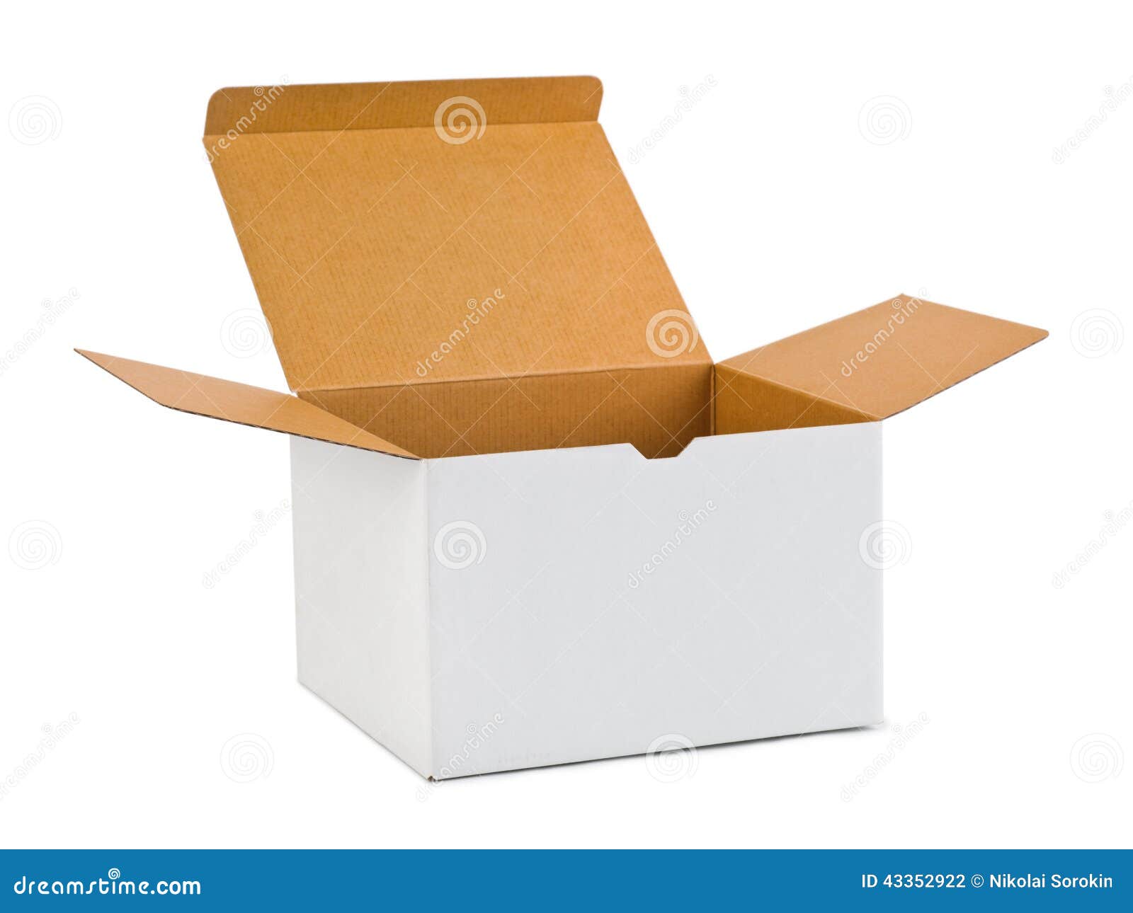 Empty cardboard box stock photo. Image of paper, gift - 43352922