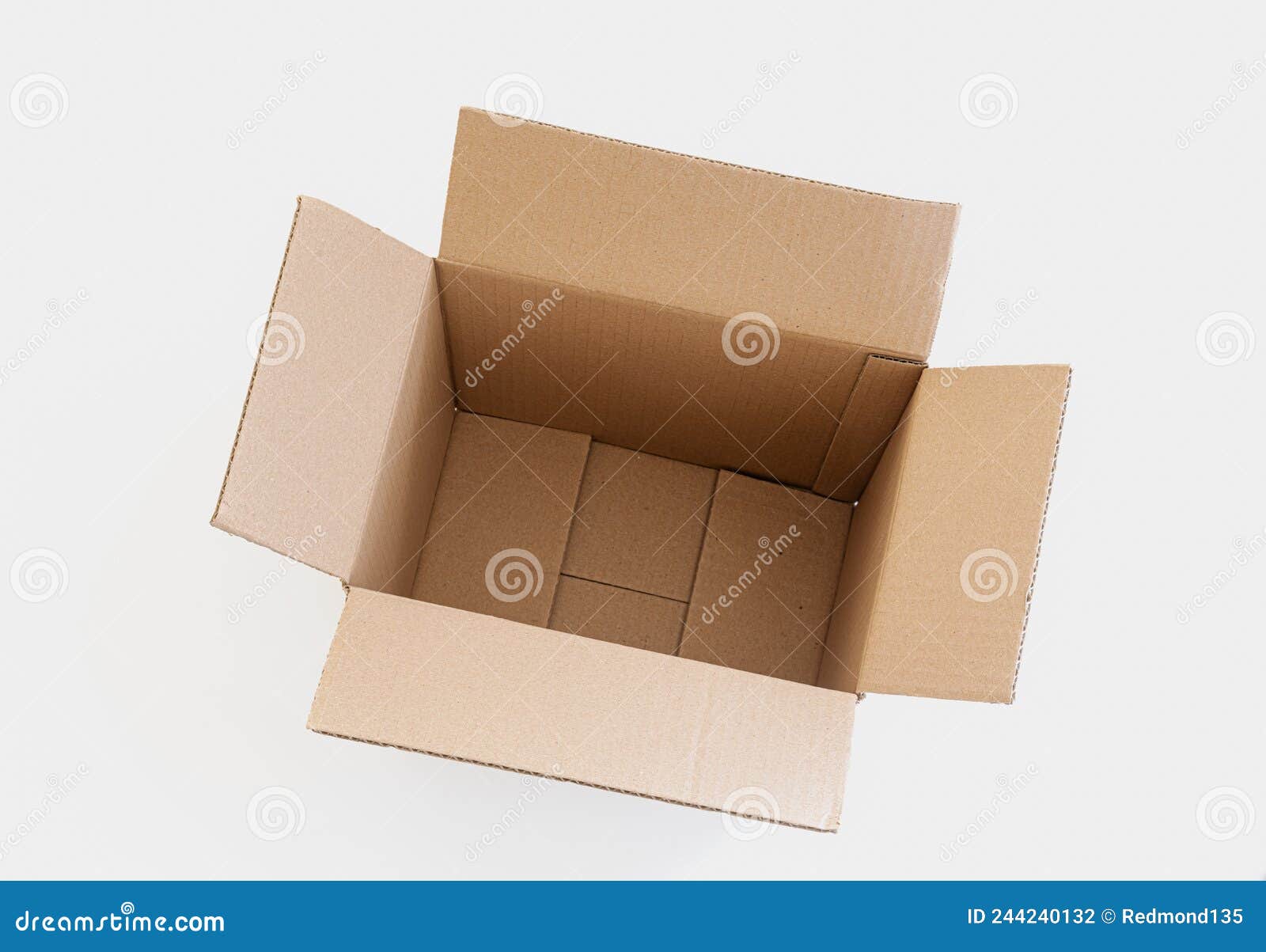 Empty Cardboard Box Isolated on White Background, Parcel for Shipping ...