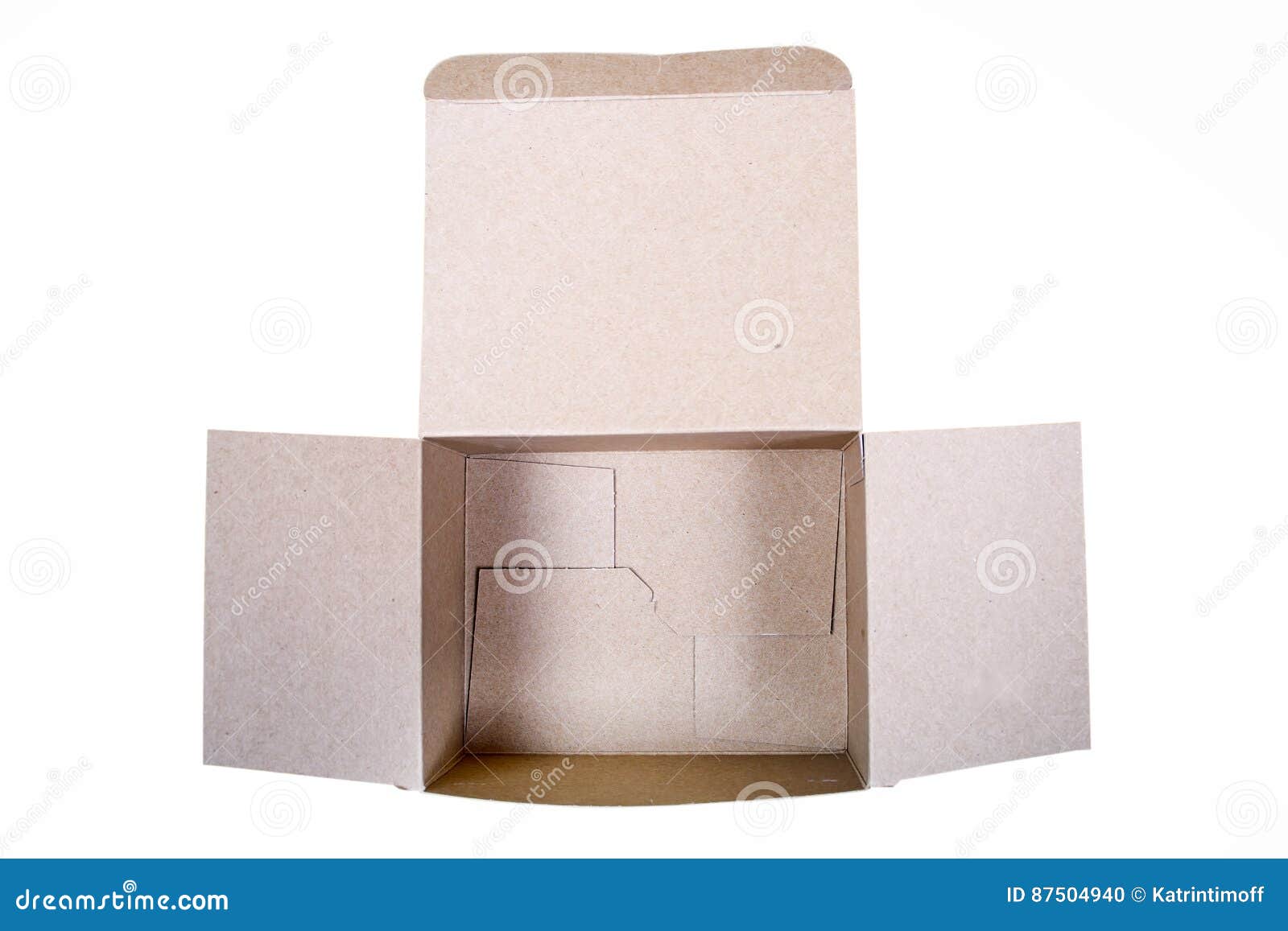 Empty cardboard box stock photo. Image of single, object - 87504940
