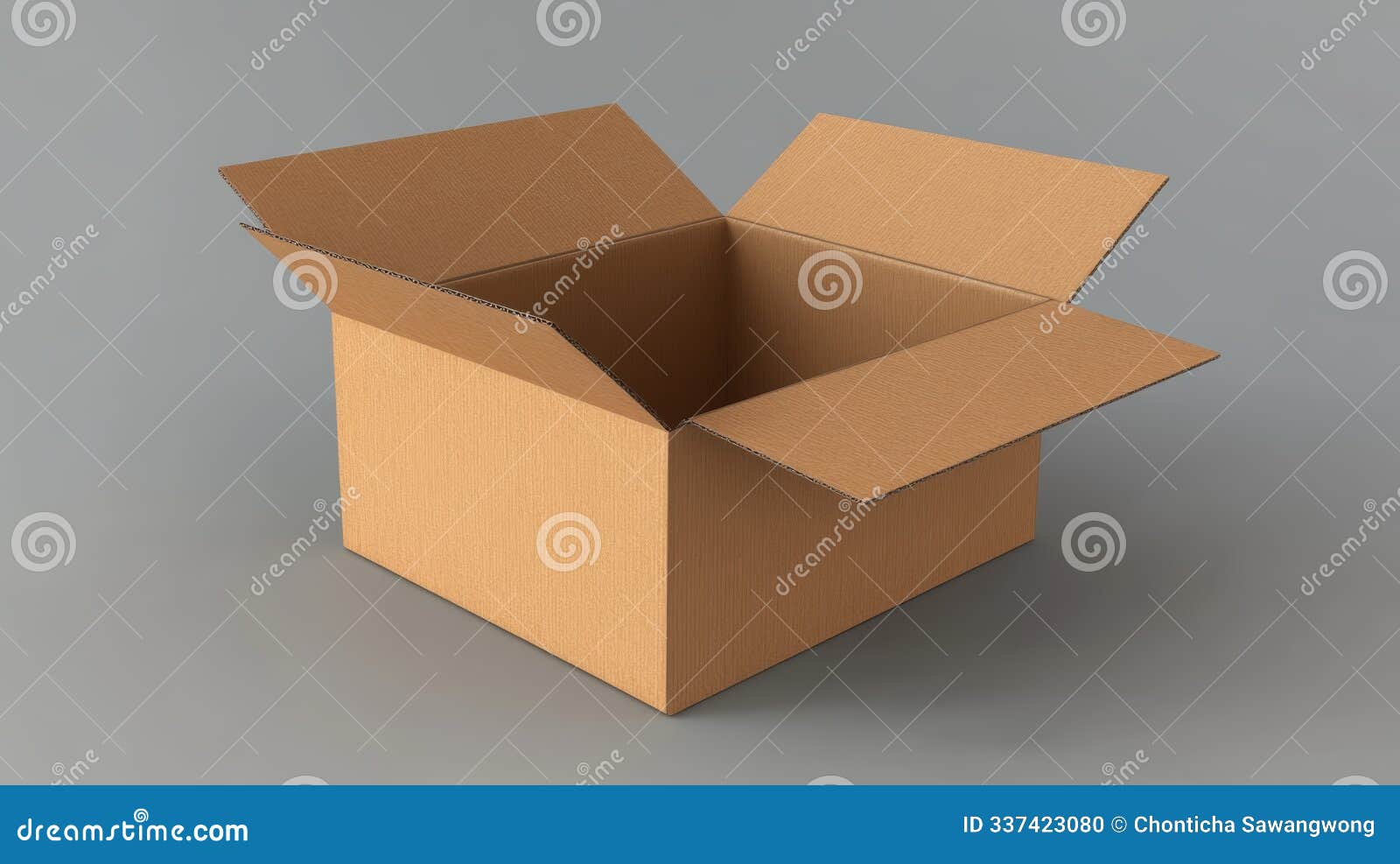 An Empty Cardboard Box with Open Flaps, Perfect for Storage, Packaging ...