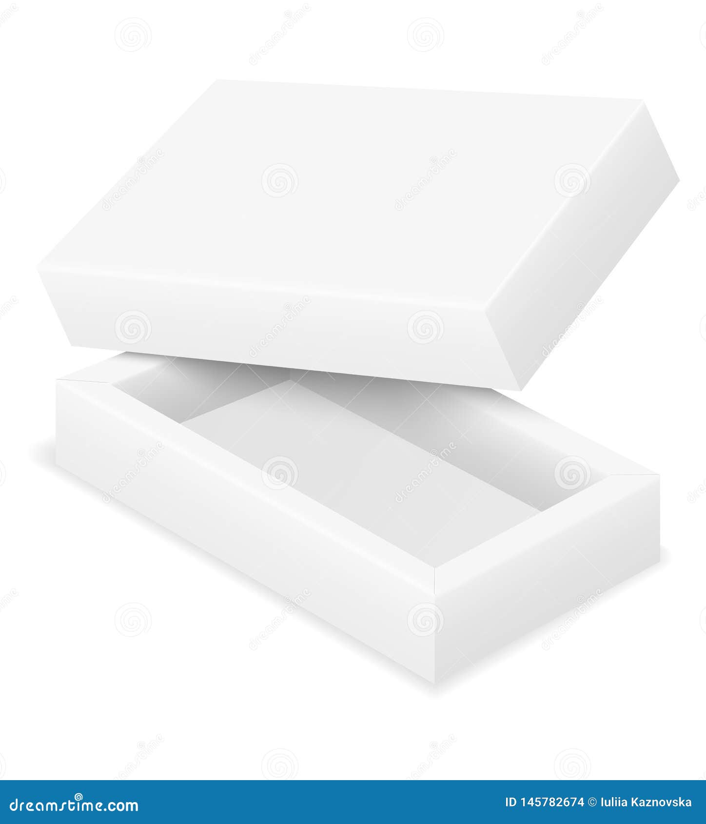 Empty Cardboard Box Packaging Blank Template for Design Stock Vector ...