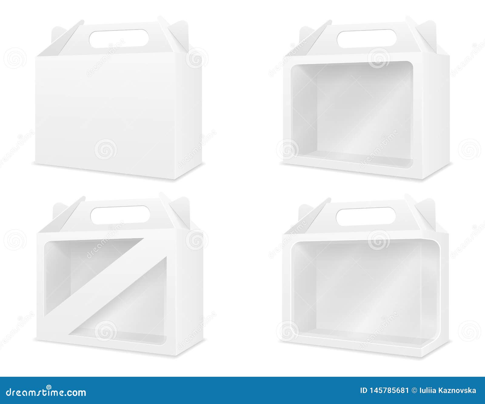 Empty Cardboard Box Packaging Blank Template for Design Stock Vector ...