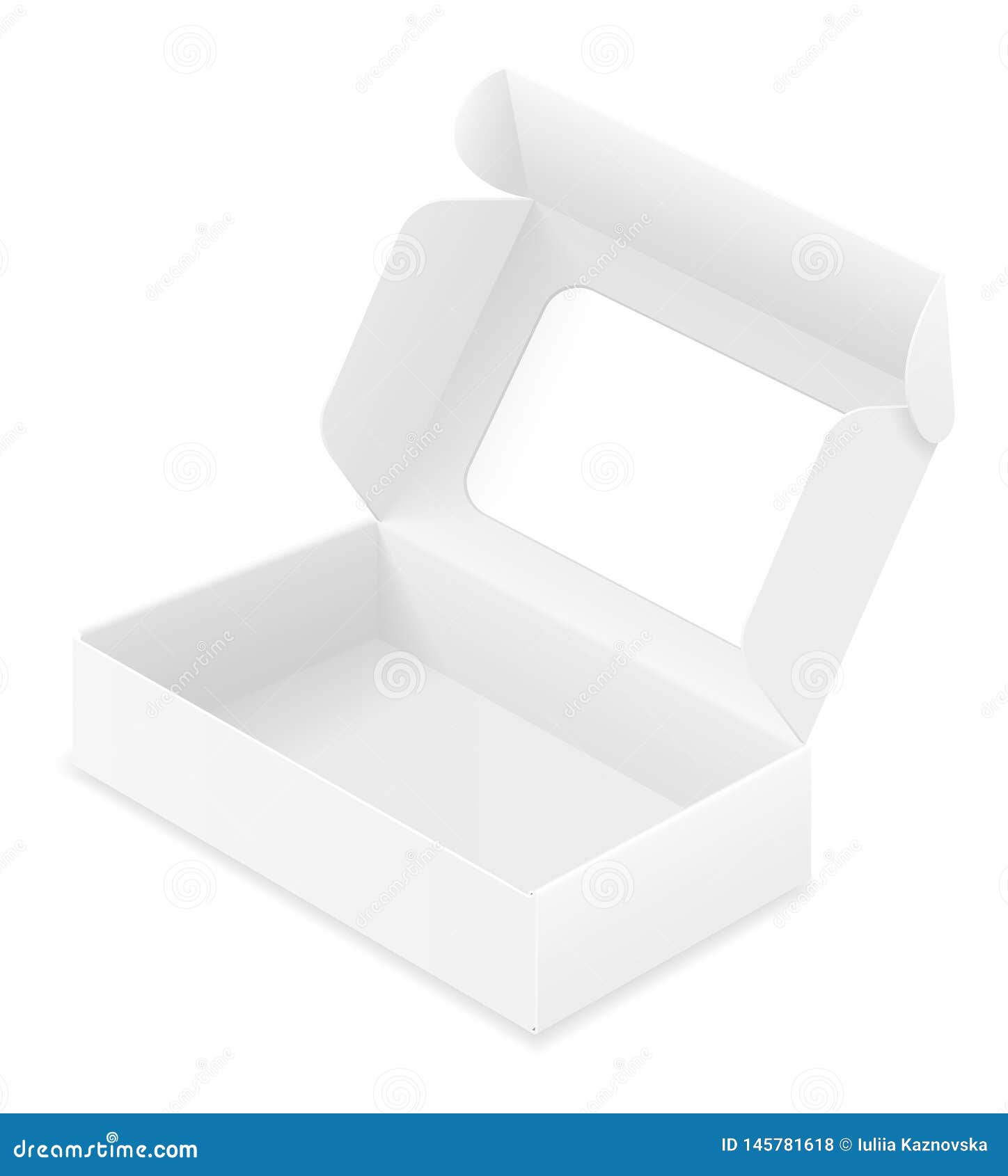 Empty Cardboard Box Packaging Blank Template for Design Stock Vector ...