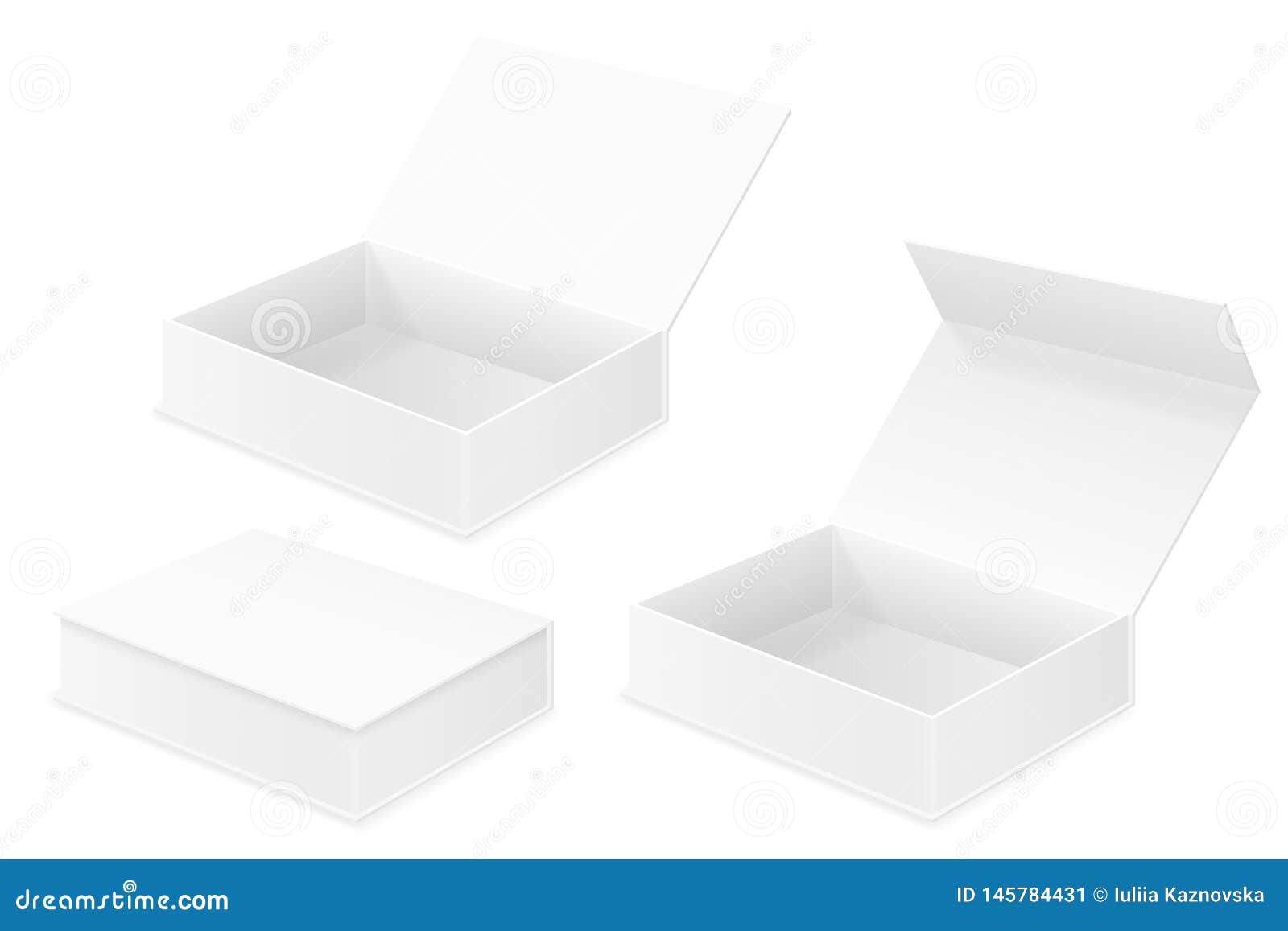 Empty Cardboard Box Packaging Blank Template for Design Stock Vector ...