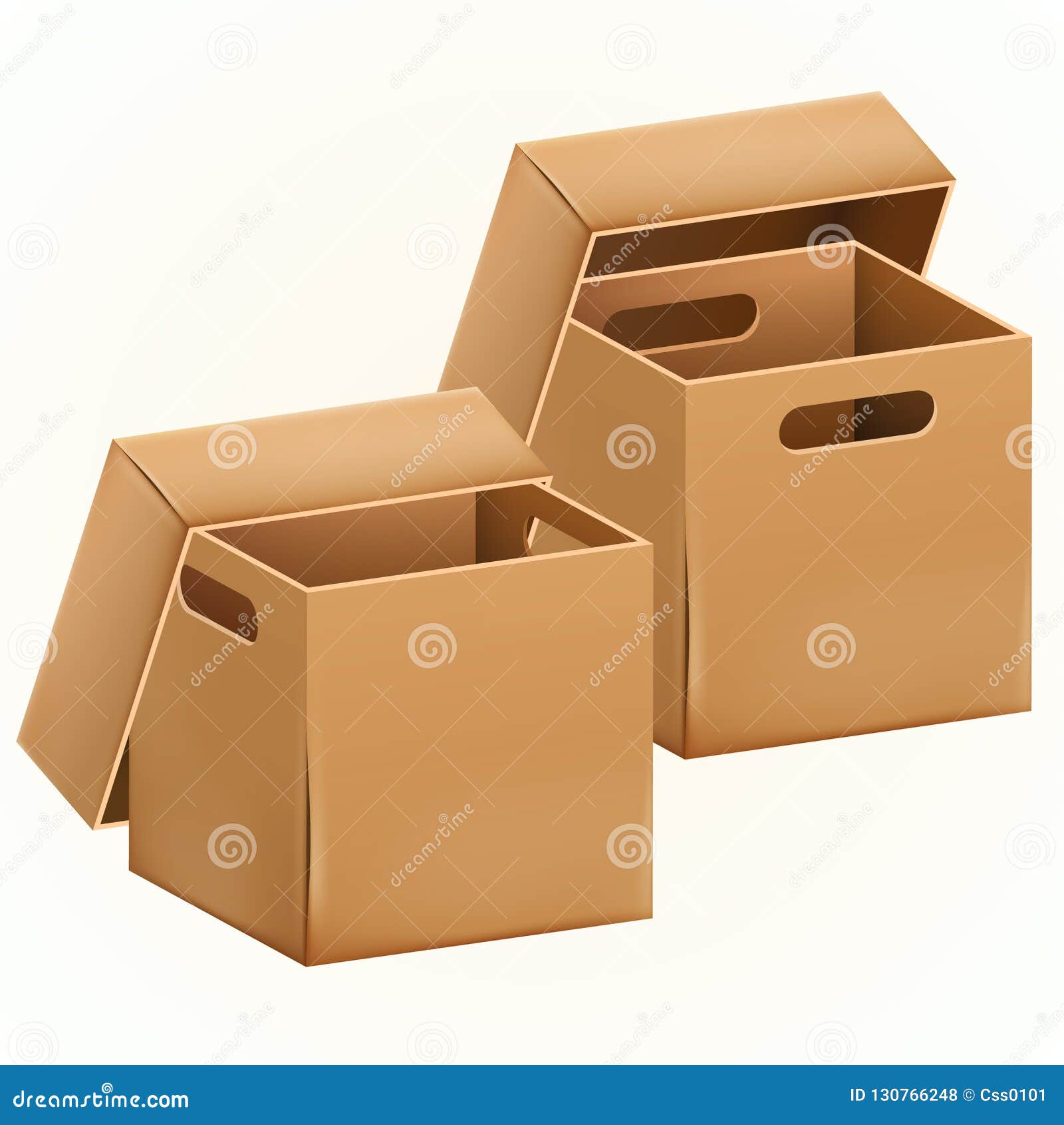 Empty Cardboard Box Packaging Container. Vector Illustration Isolated ...