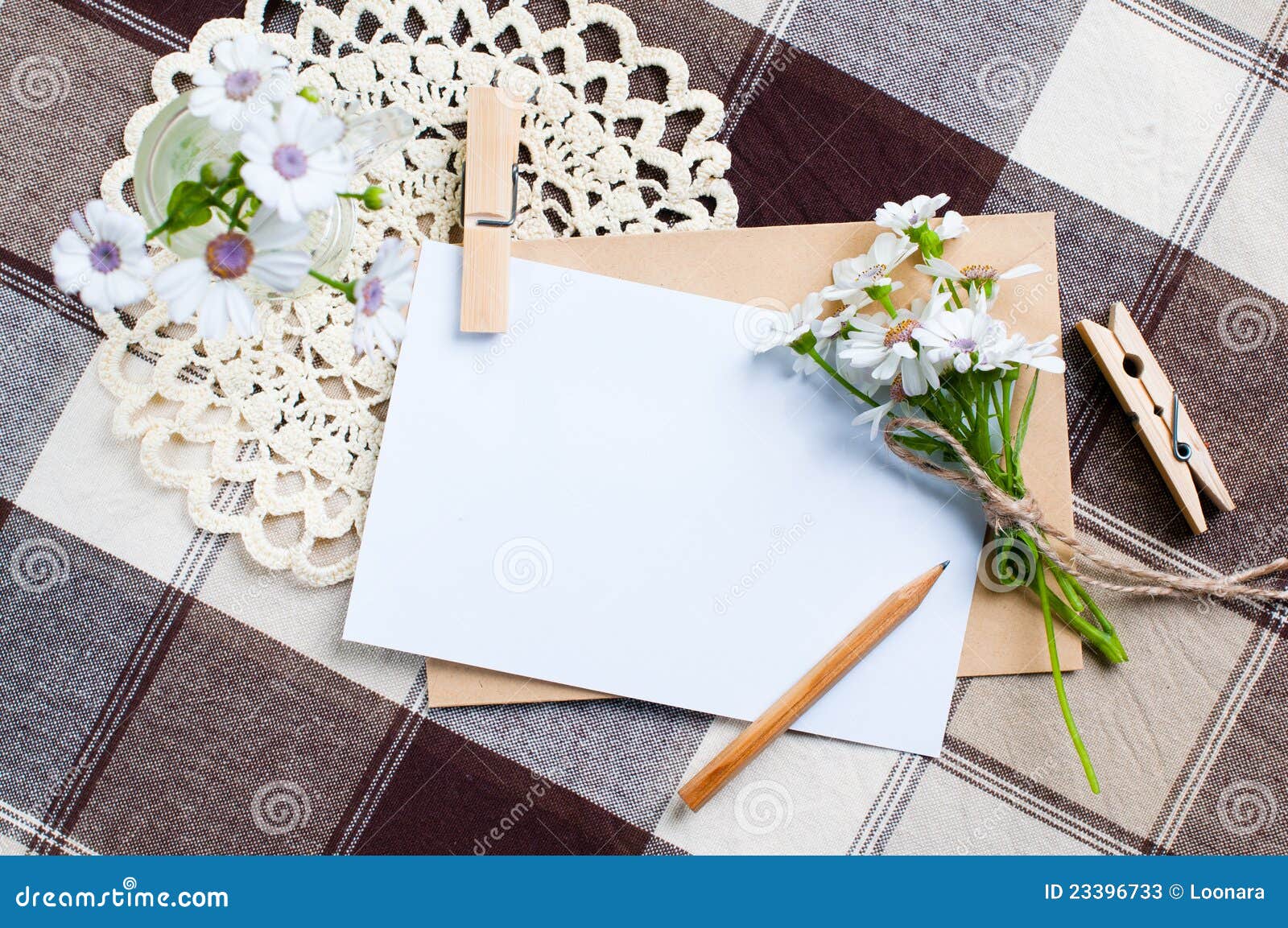 Empty Cardboard Card with Flowers Stock Image - Image of empty ...