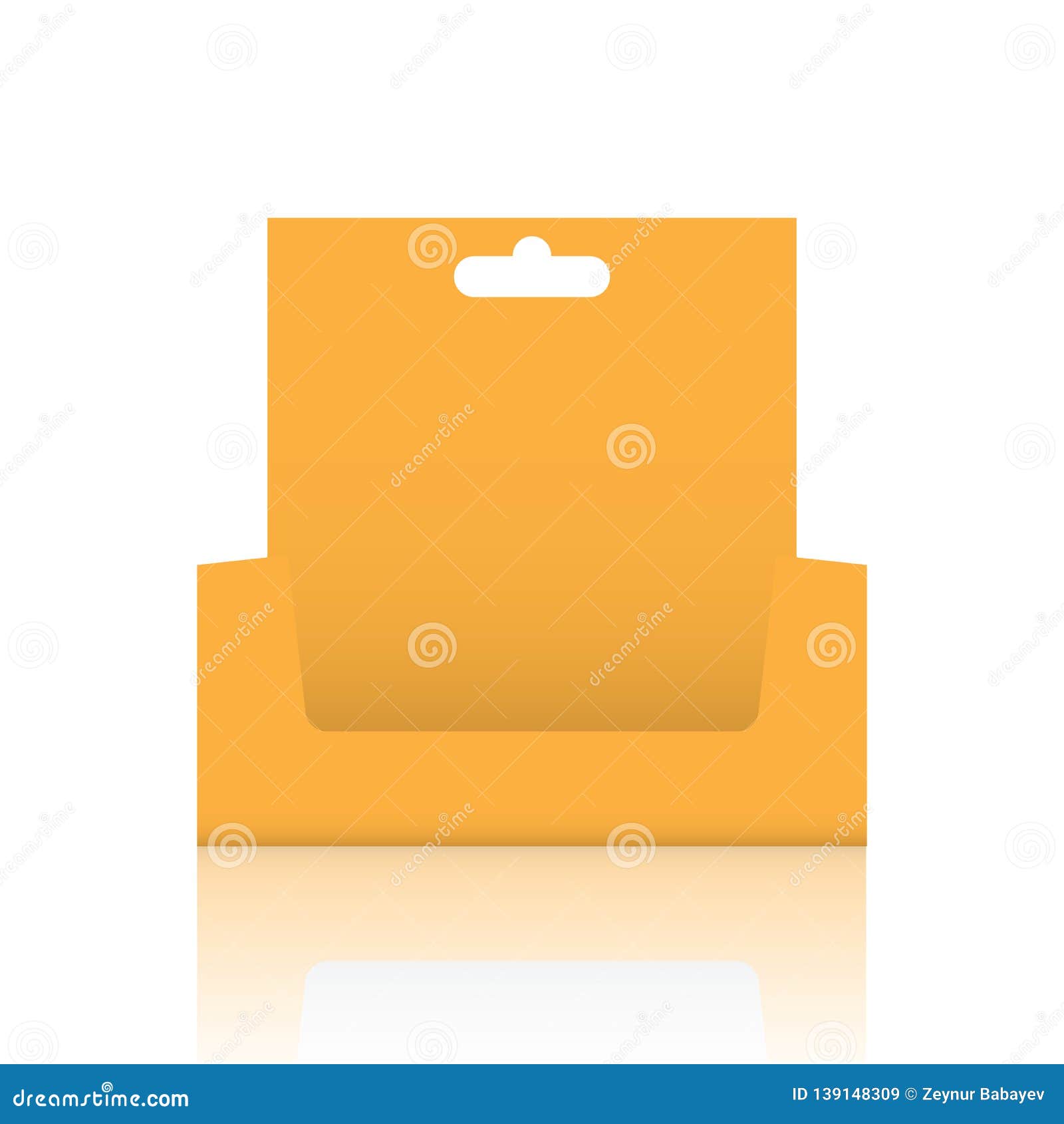 Empty Cardboard Display Box Mockup with Front Viewpoint. Realistic ...