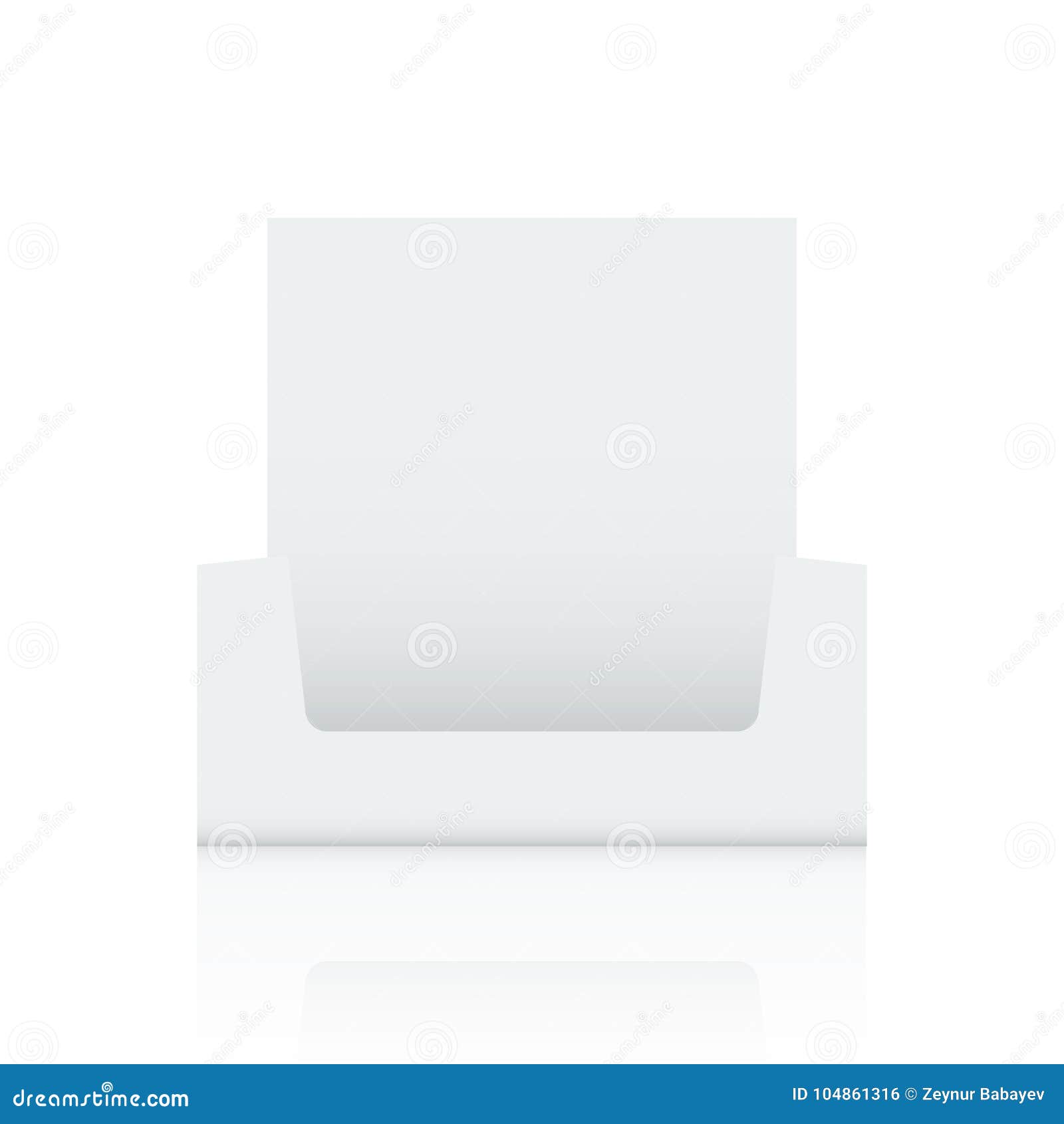 Empty Cardboard Display Box Mockup with Front Viewpoint. Realistic ...