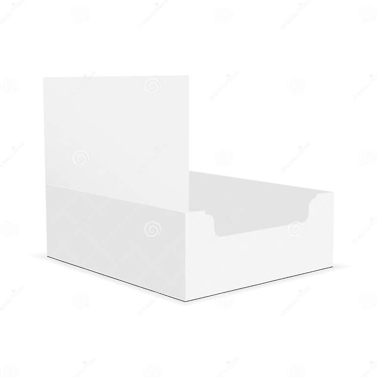 Empty Cardboard Display Box Mockup Stock Vector - Illustration of paper ...