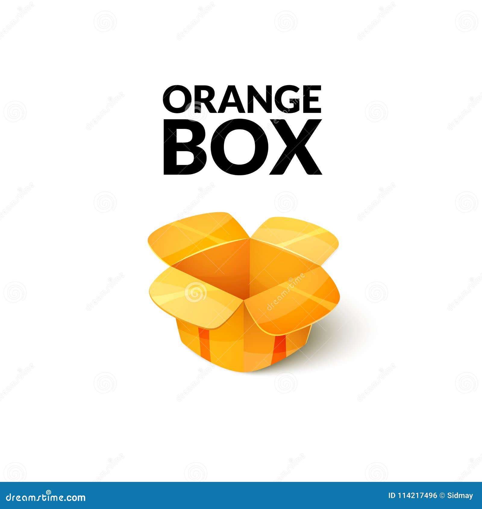 Empty Cardboard Packaging, Open Box Icon in Cartoon Style Stock Vector ...
