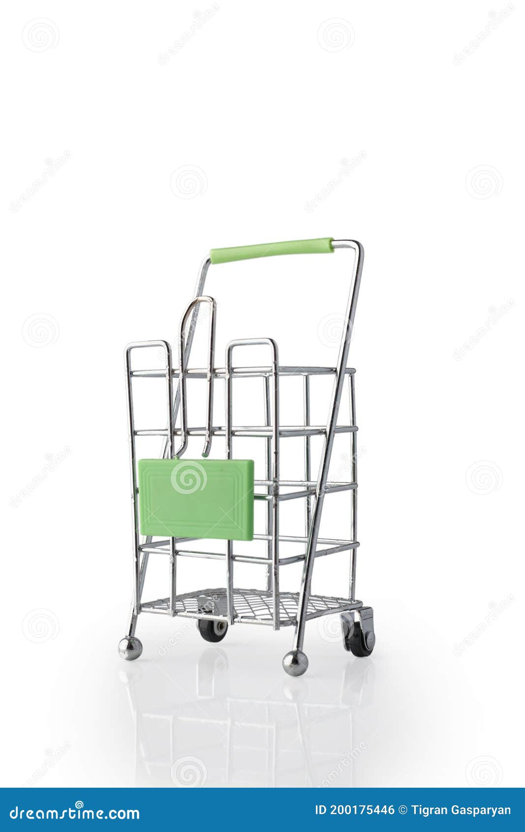 Empty Cargo Trolley Isolated on White Background Stock Photo - Image of ...