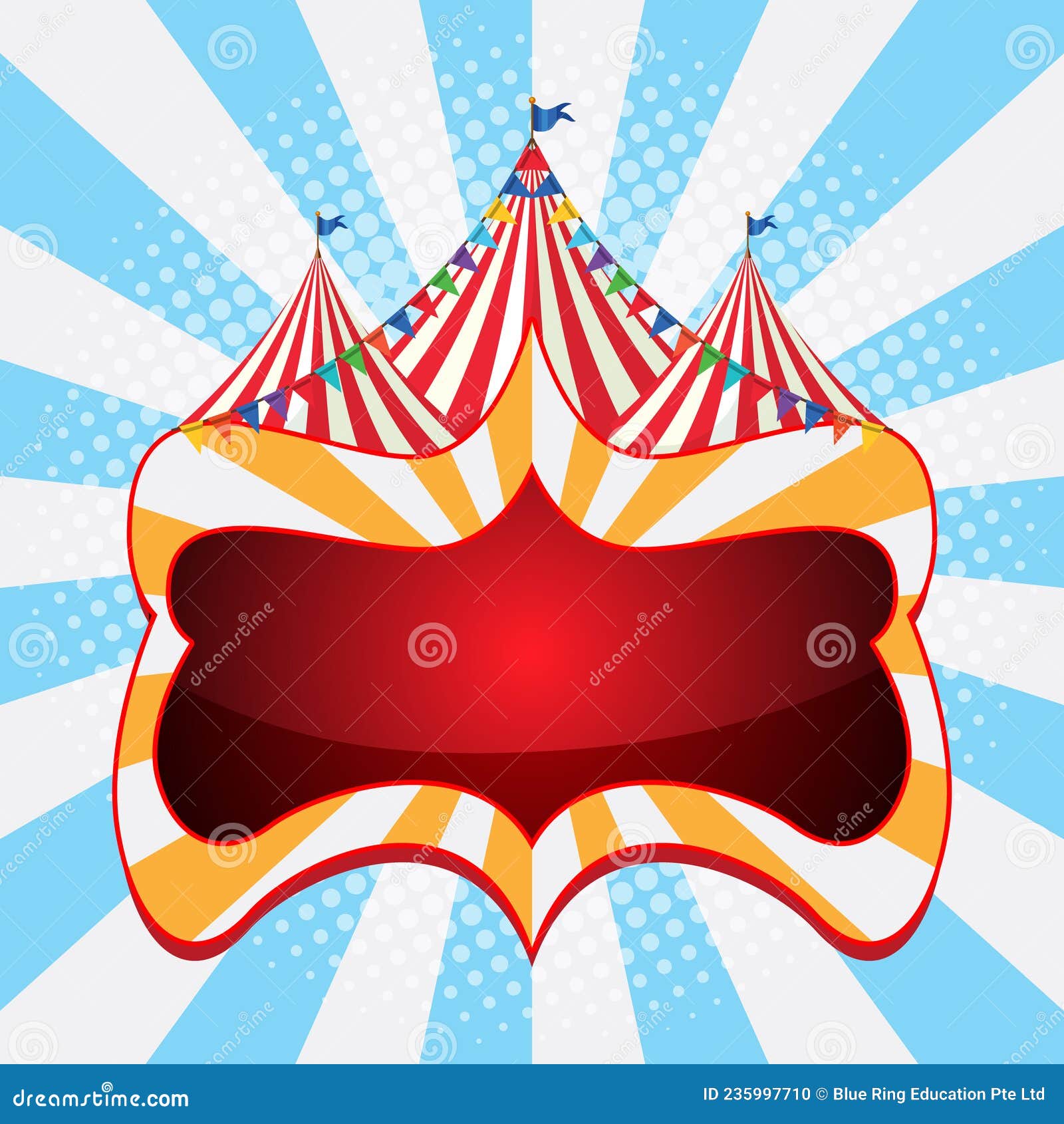 Empty Carnival Circus Banner Vector Illustration | CartoonDealer.com ...