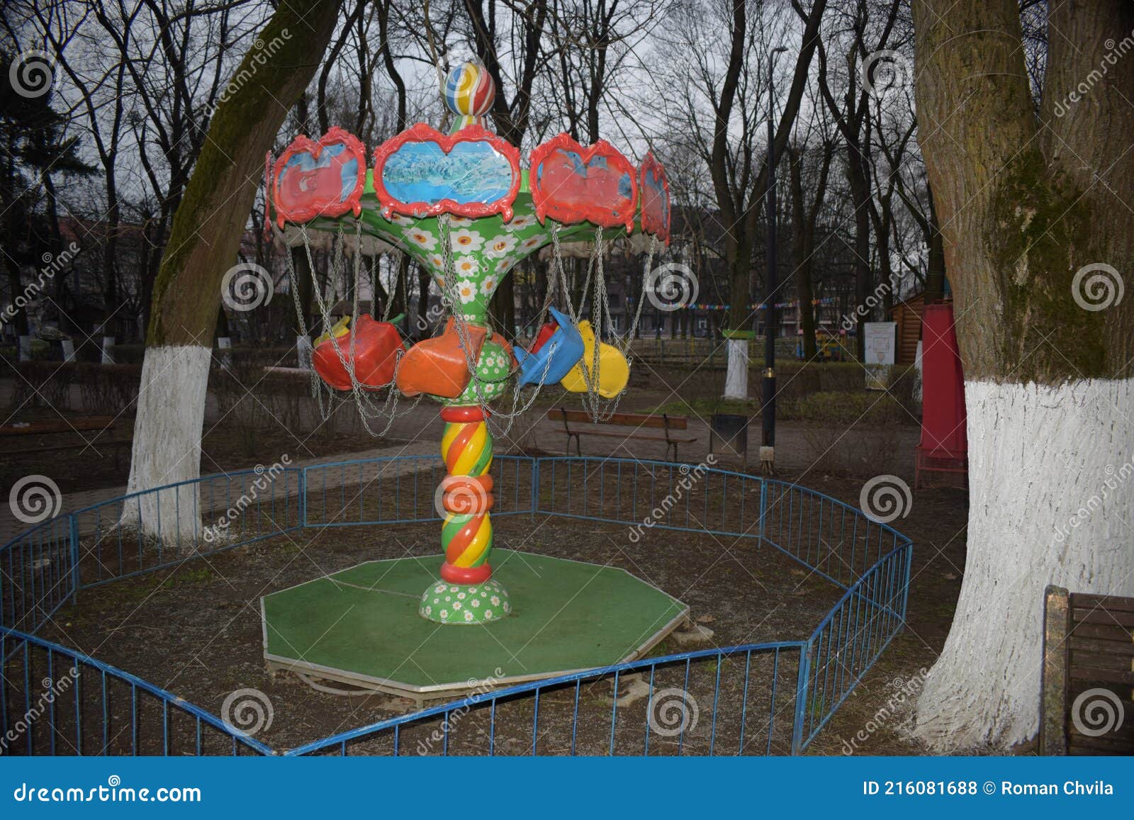 Empty Carousel In Black And White Royalty-Free Stock Image ...