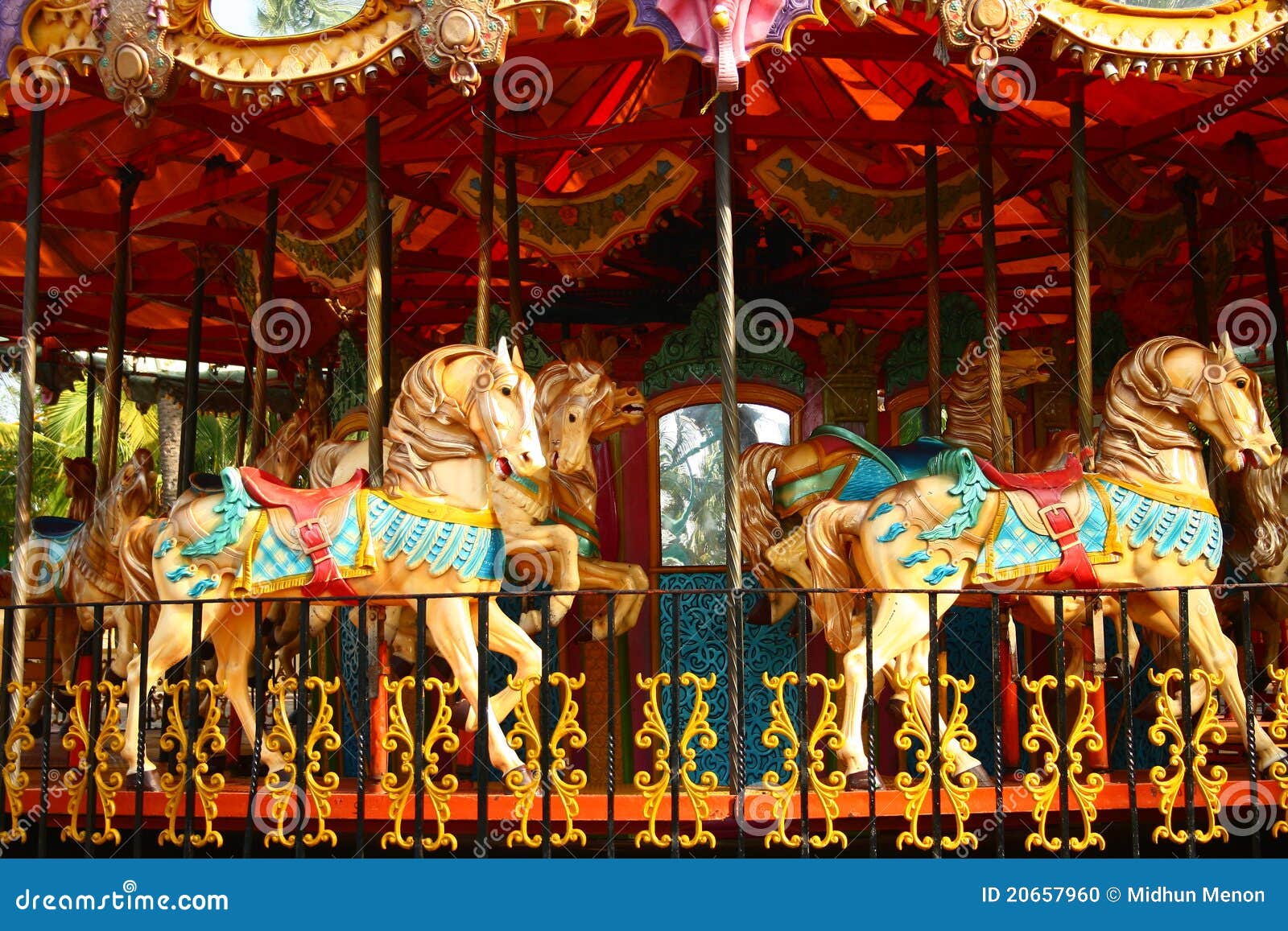 Empty Carousel Ride for Children Stock Photo - Image of india, child ...