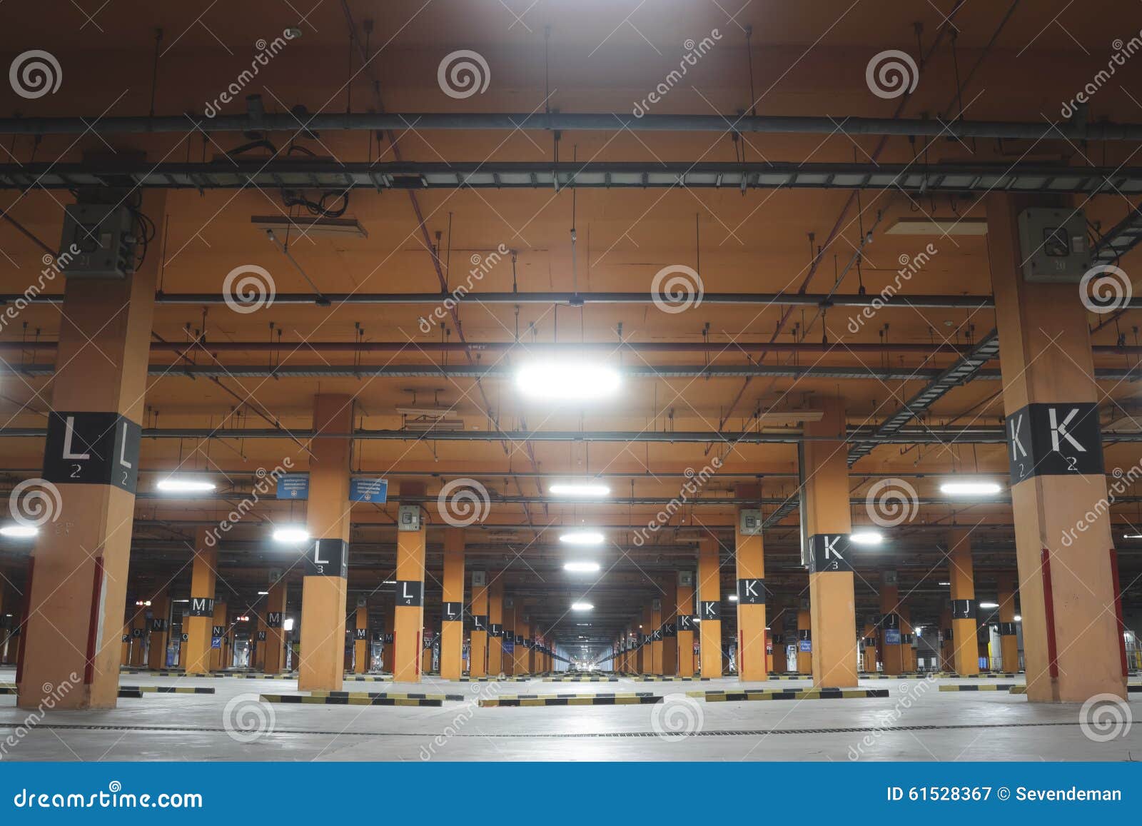 Empty carpark factory. stock image. Image of blue, company - 61528367