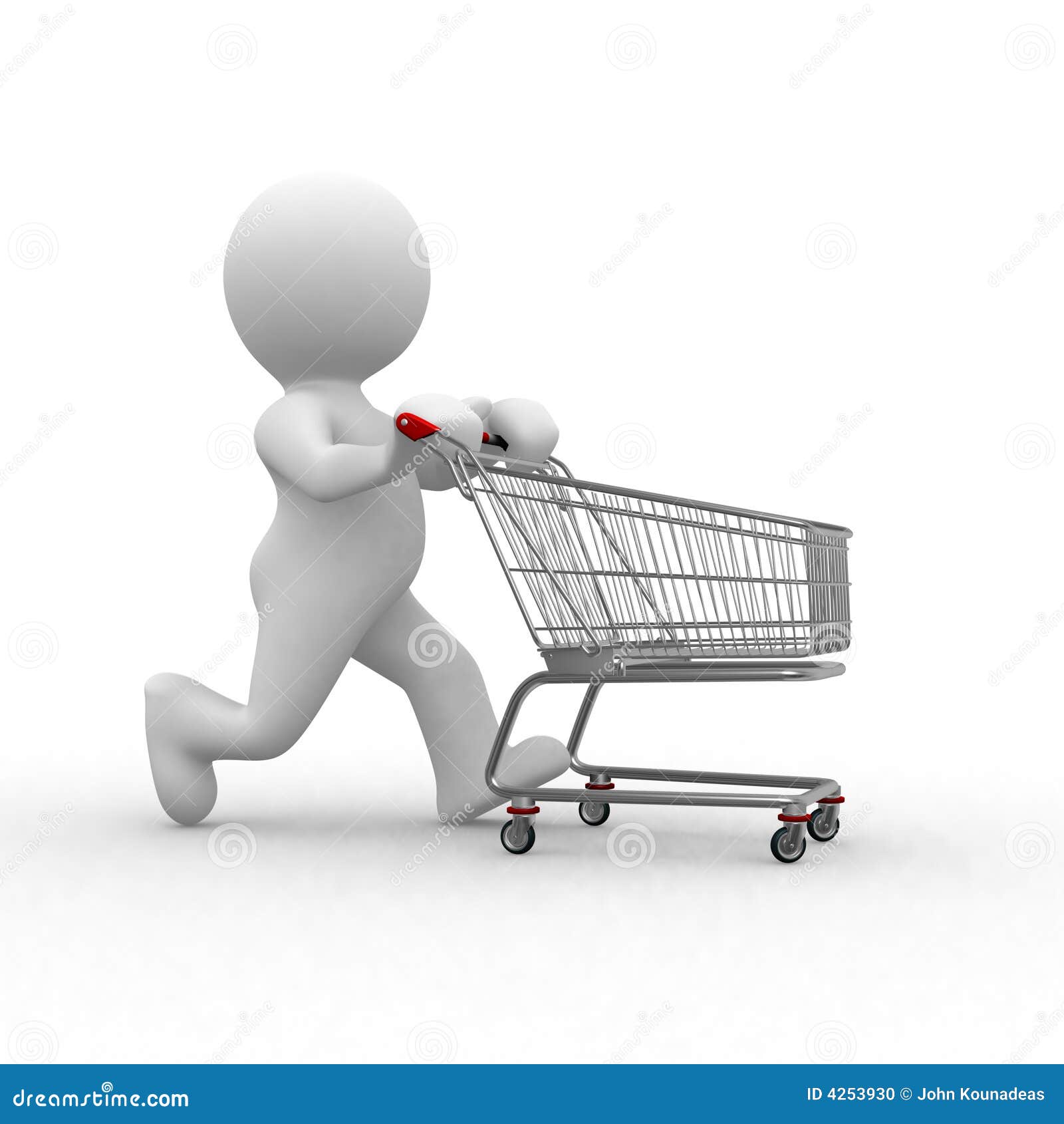 Empty cart stock illustration. Illustration of white, cartoon - 4253930
