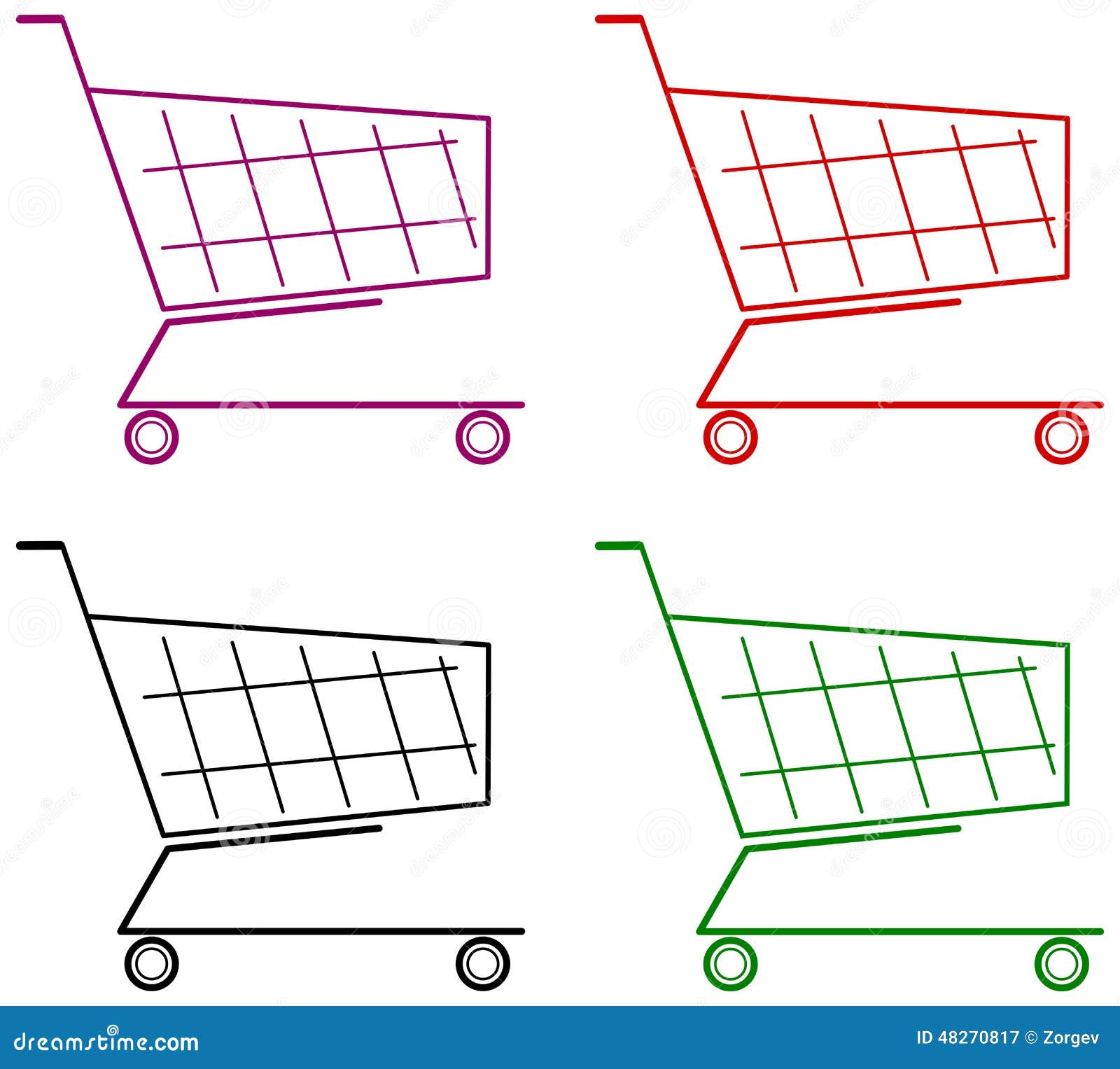 Empty cart stock illustration. Illustration of lower - 48270817