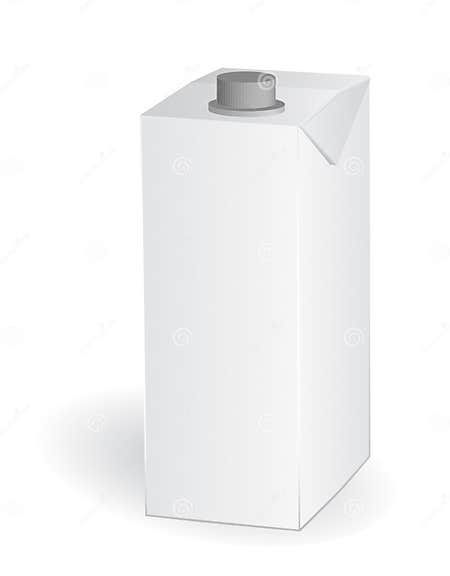 Empty carton one liter stock vector. Illustration of food - 27674277