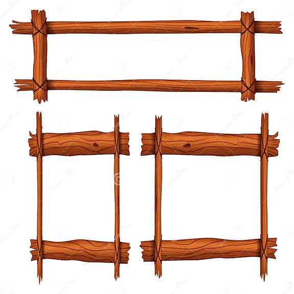 Empty cartoon tree frames stock vector. Illustration of japanese ...