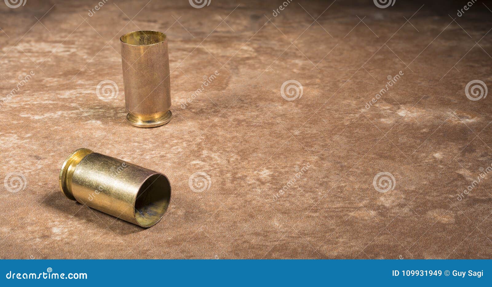 Pair of Empty Shells from a 45 Semi Automatic Handgun Stock Image ...