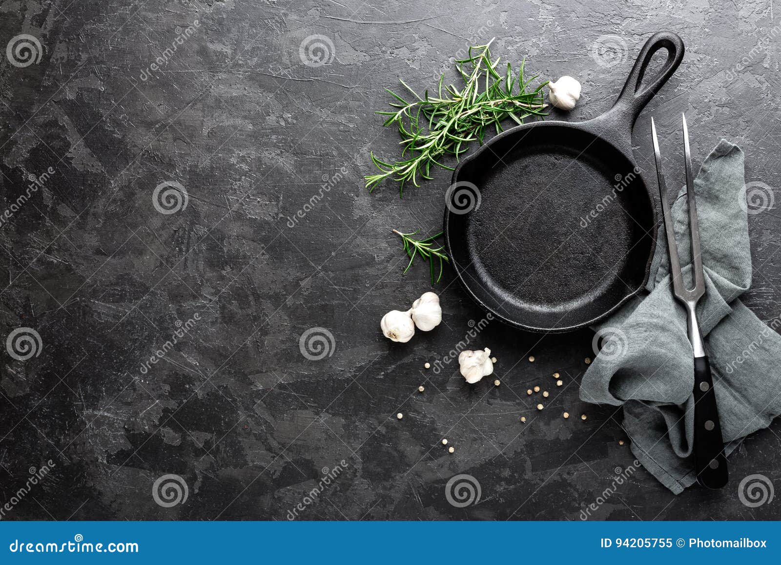 Empty Cast Iron Pot Top View, Isolated On White Background Royalty-Free ...