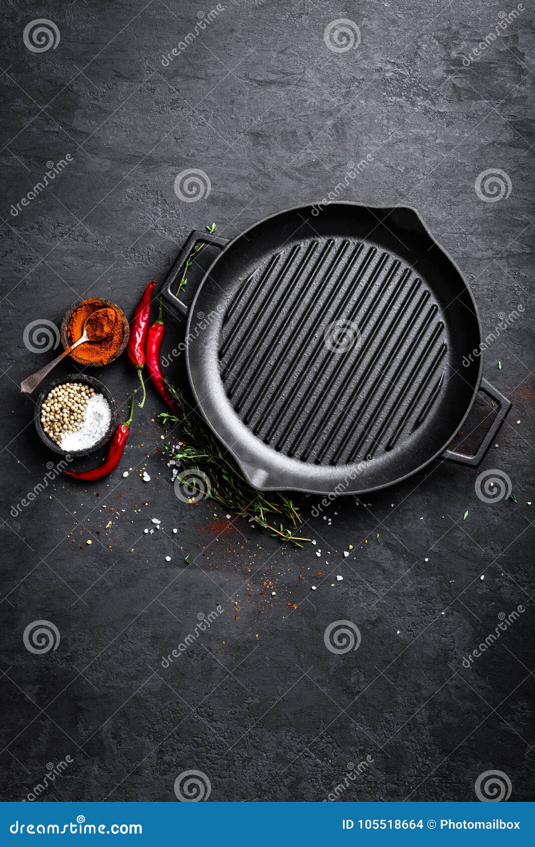 Empty Cast Iron Pot Top View, Isolated On White Background Royalty-Free ...