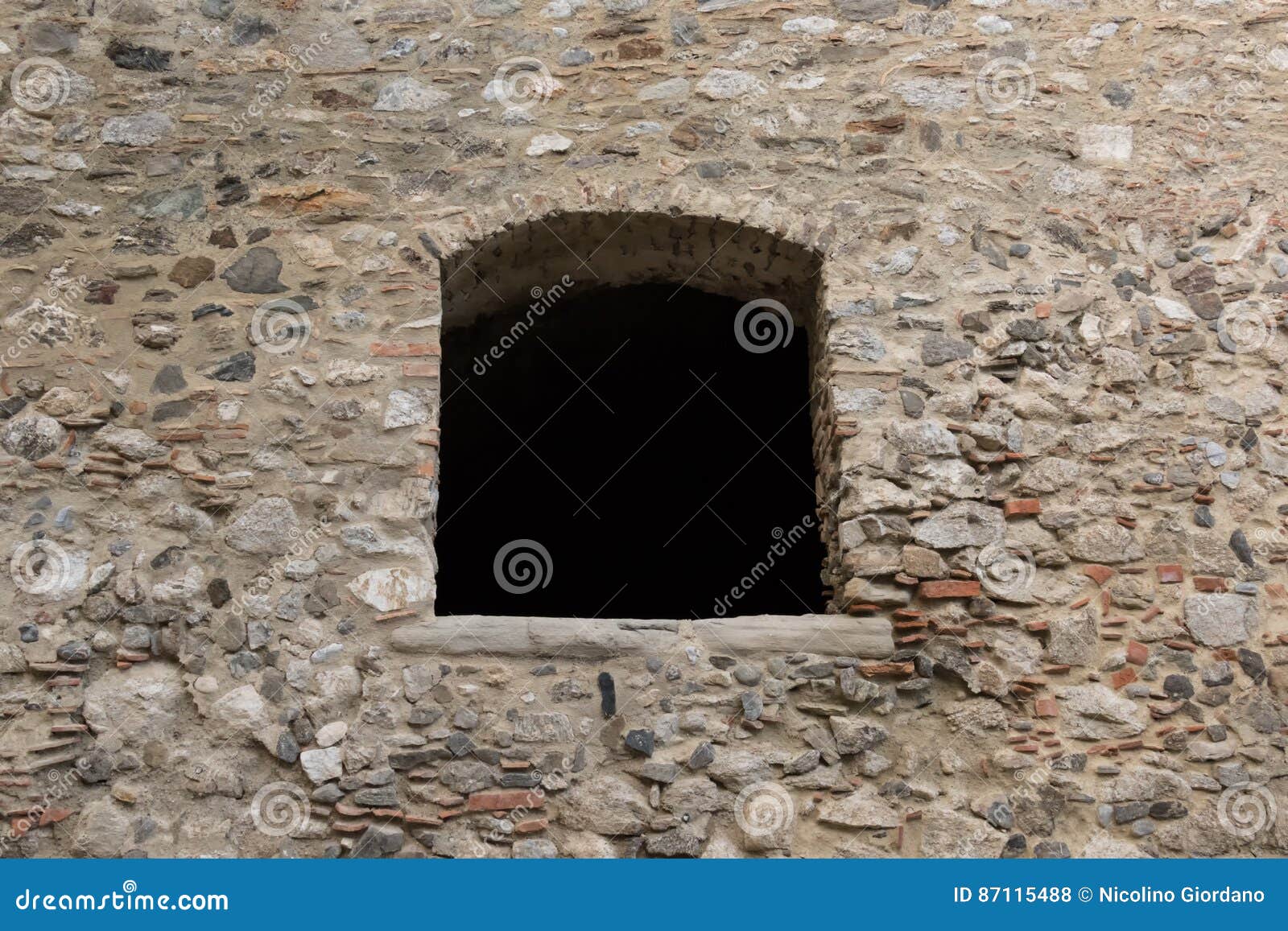 The empty castle window stock photo. Image of medieval - 87115488