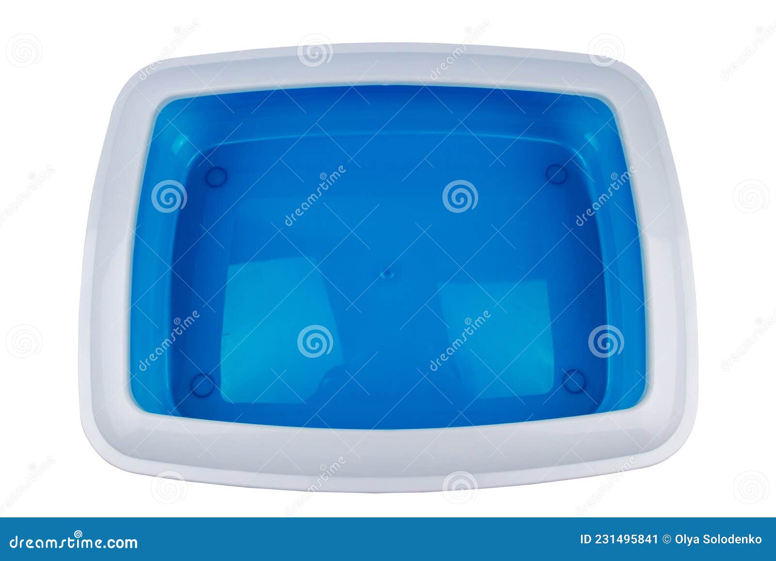 Empty Cat`s Litter Box Isolated on White Background Stock Image - Image ...