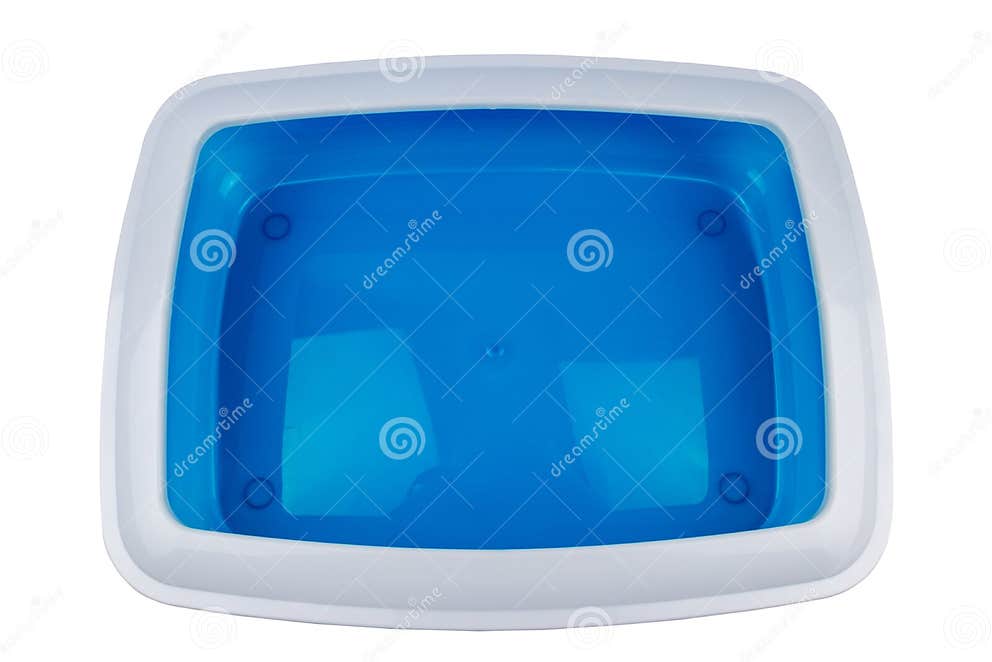 Empty Cat`s Litter Box Isolated on White Background Stock Image - Image ...