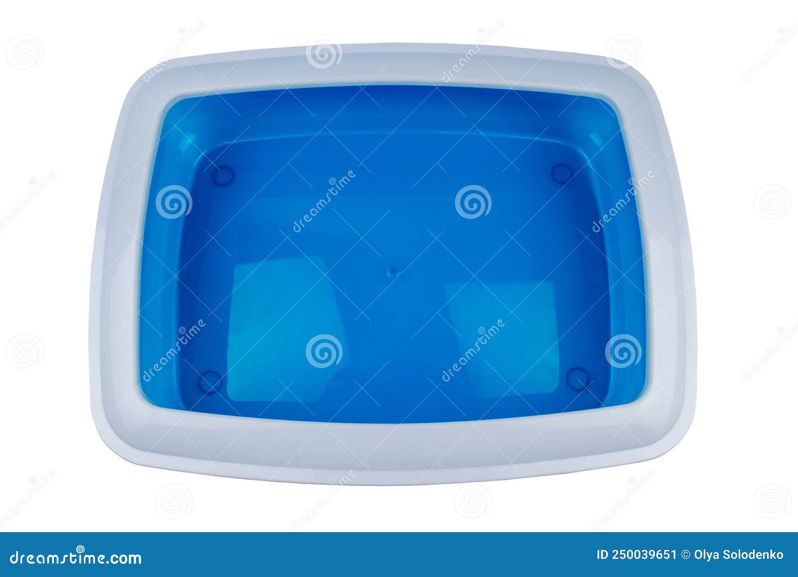 Empty Cat`s Litter Box Isolated on White Background Stock Image - Image ...