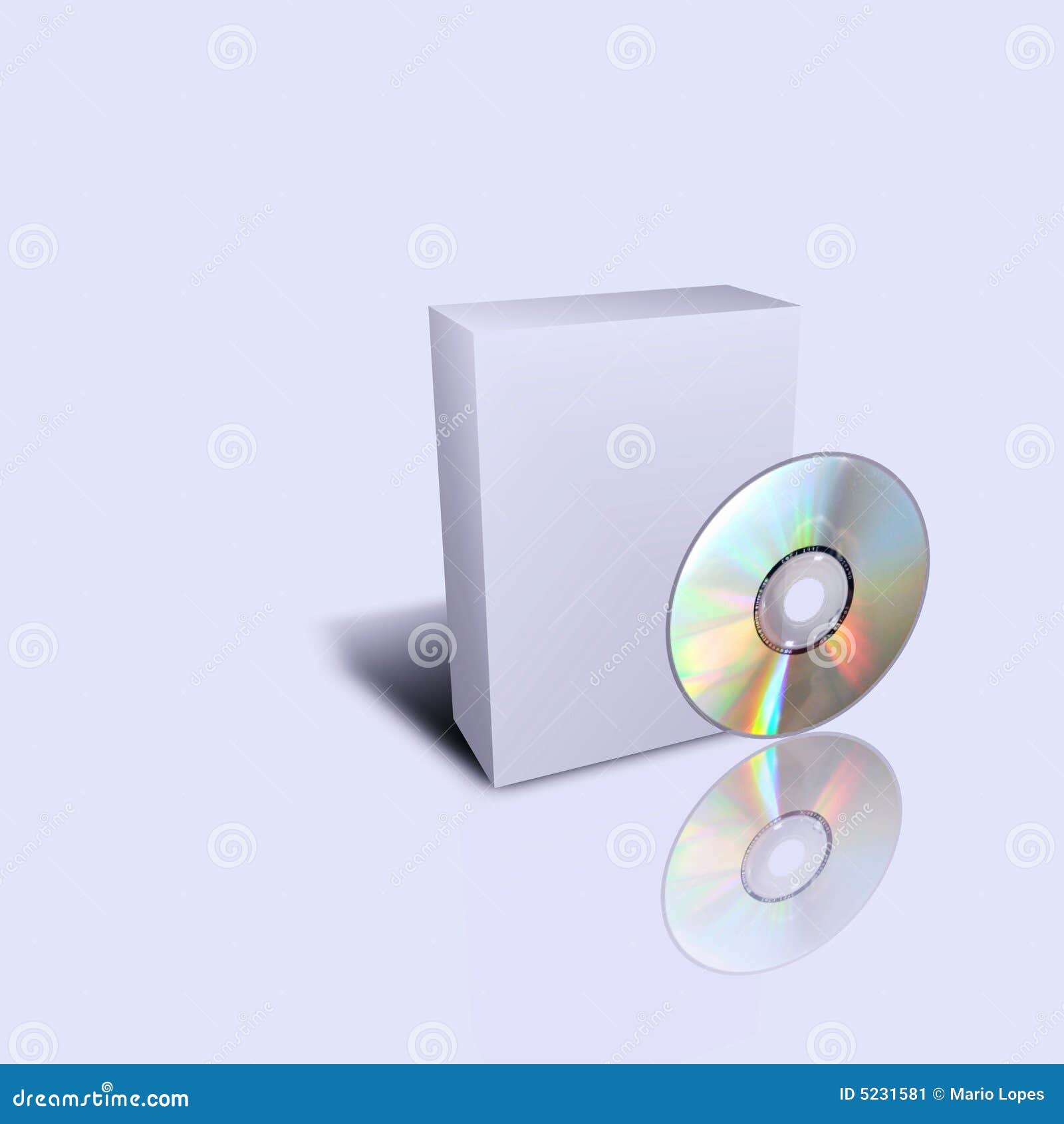 Empty Cd Box Isolated in Gray Background Stock Illustration ...