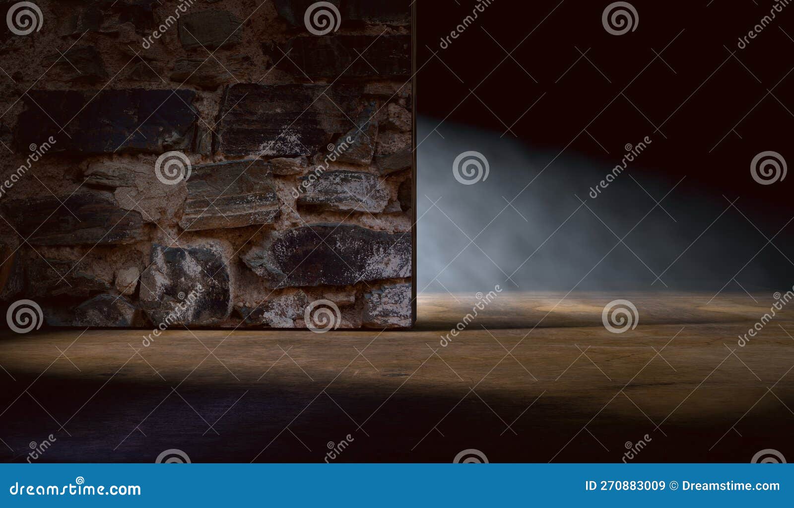 Empty Dark Space.3d Illustration Stock Illustration - Illustration of ...