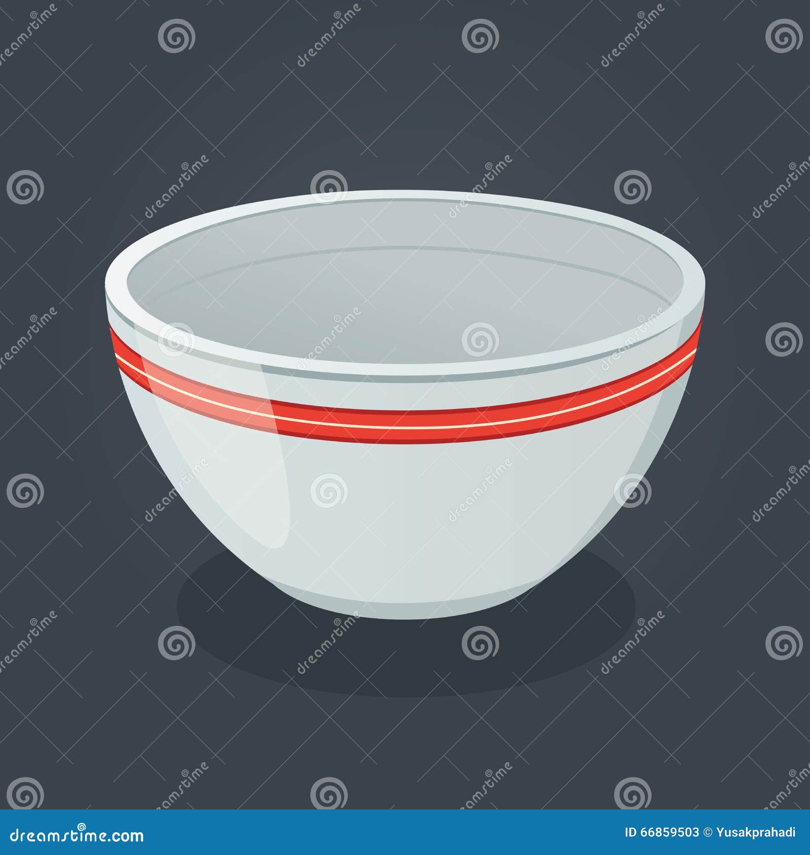 Empty Ceramic Bowl Vector Illustration Stock Vector - Illustration of ...
