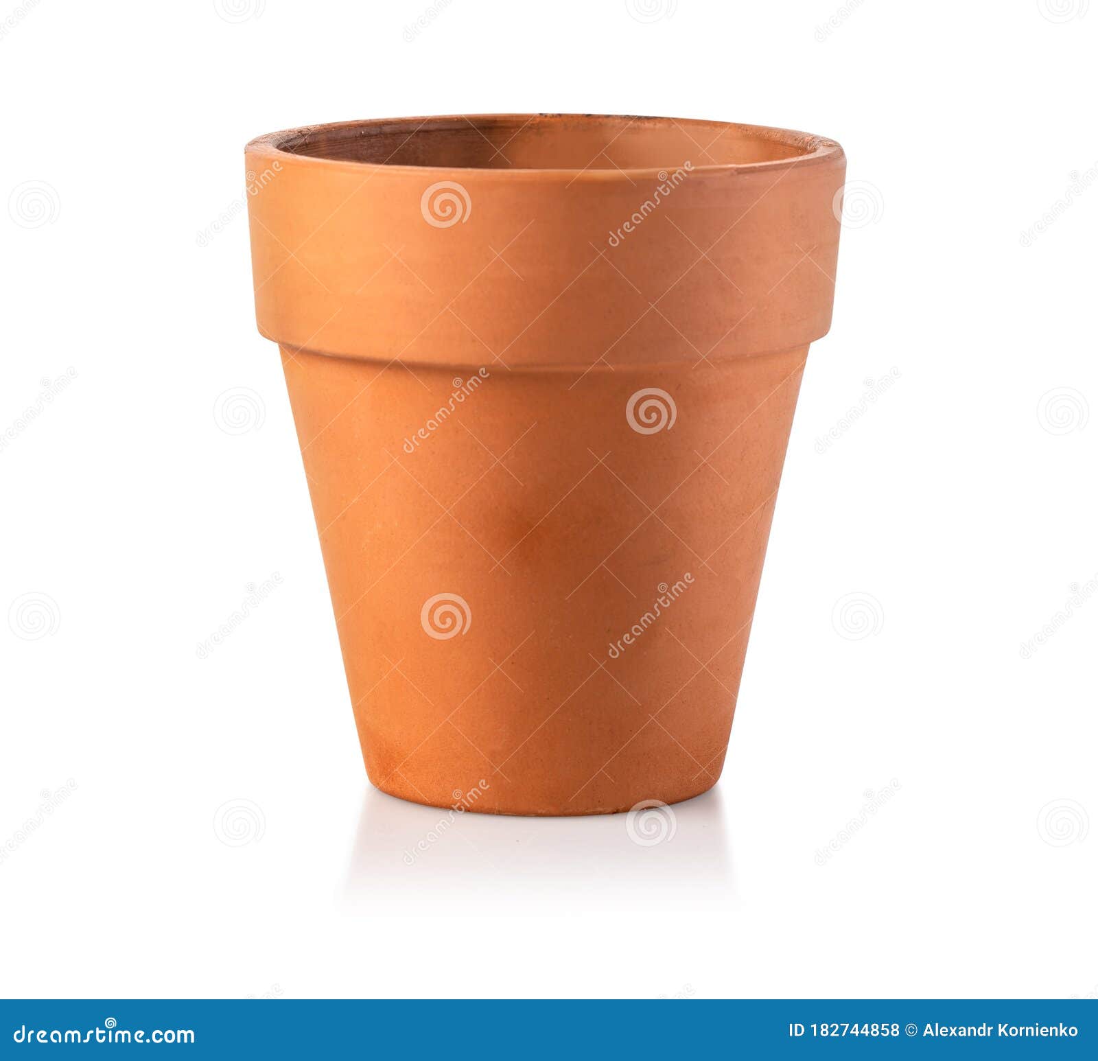 Empty Ceramic Brown Flower Pot Stock Photo - Image of garden, flowerpot ...