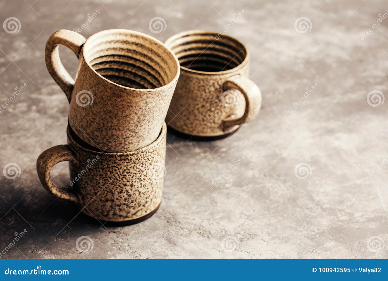 Empty ceramic coffee mugs stock image. Image of clean - 100942595