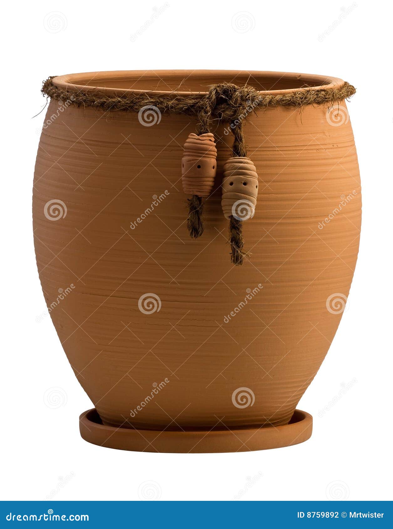 Empty ceramic flower pot stock photo. Image of front, terracotta - 8759892