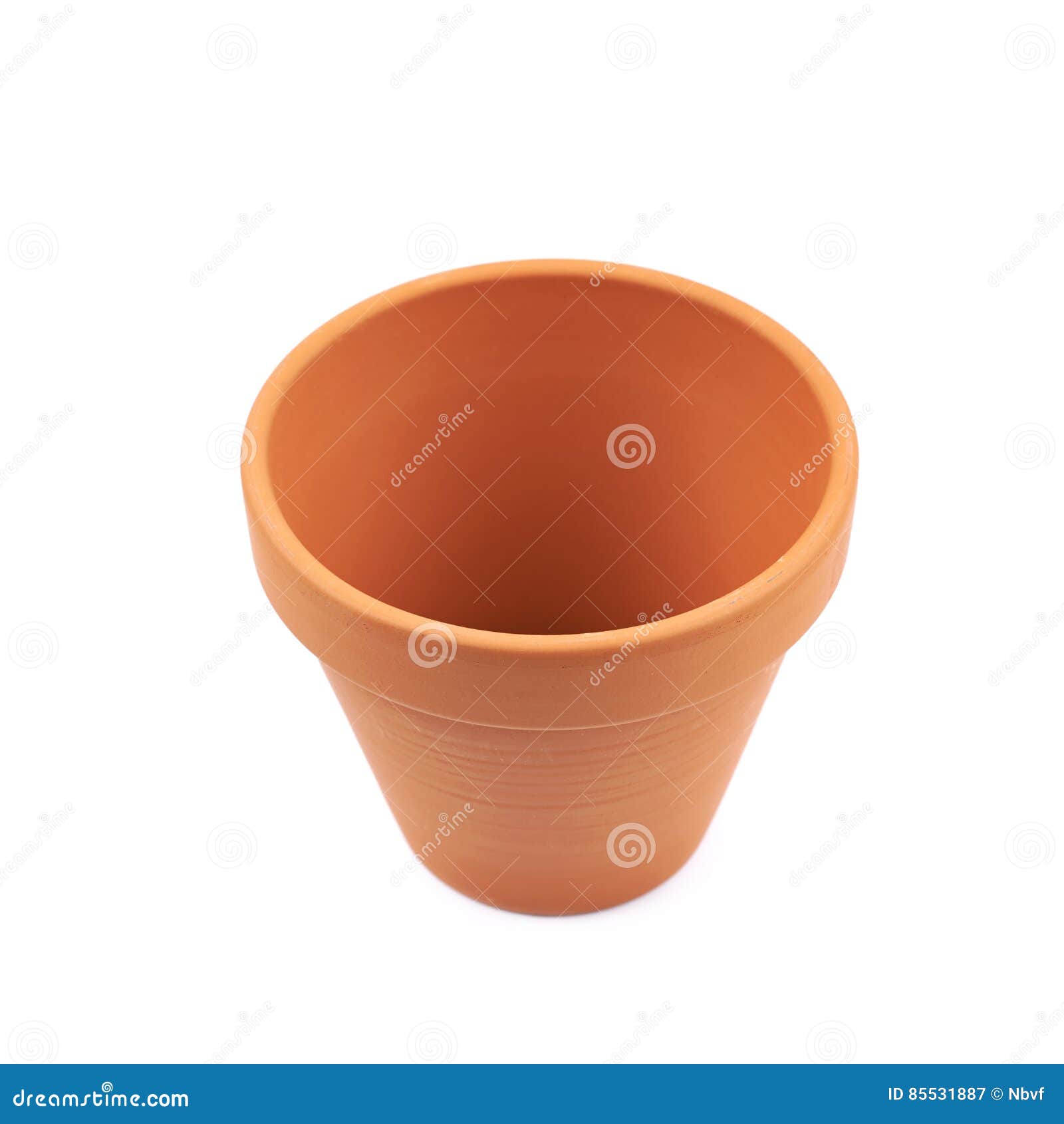 Empty Ceramic Flower Pot Isolated Stock Image - Image of clay, soil ...