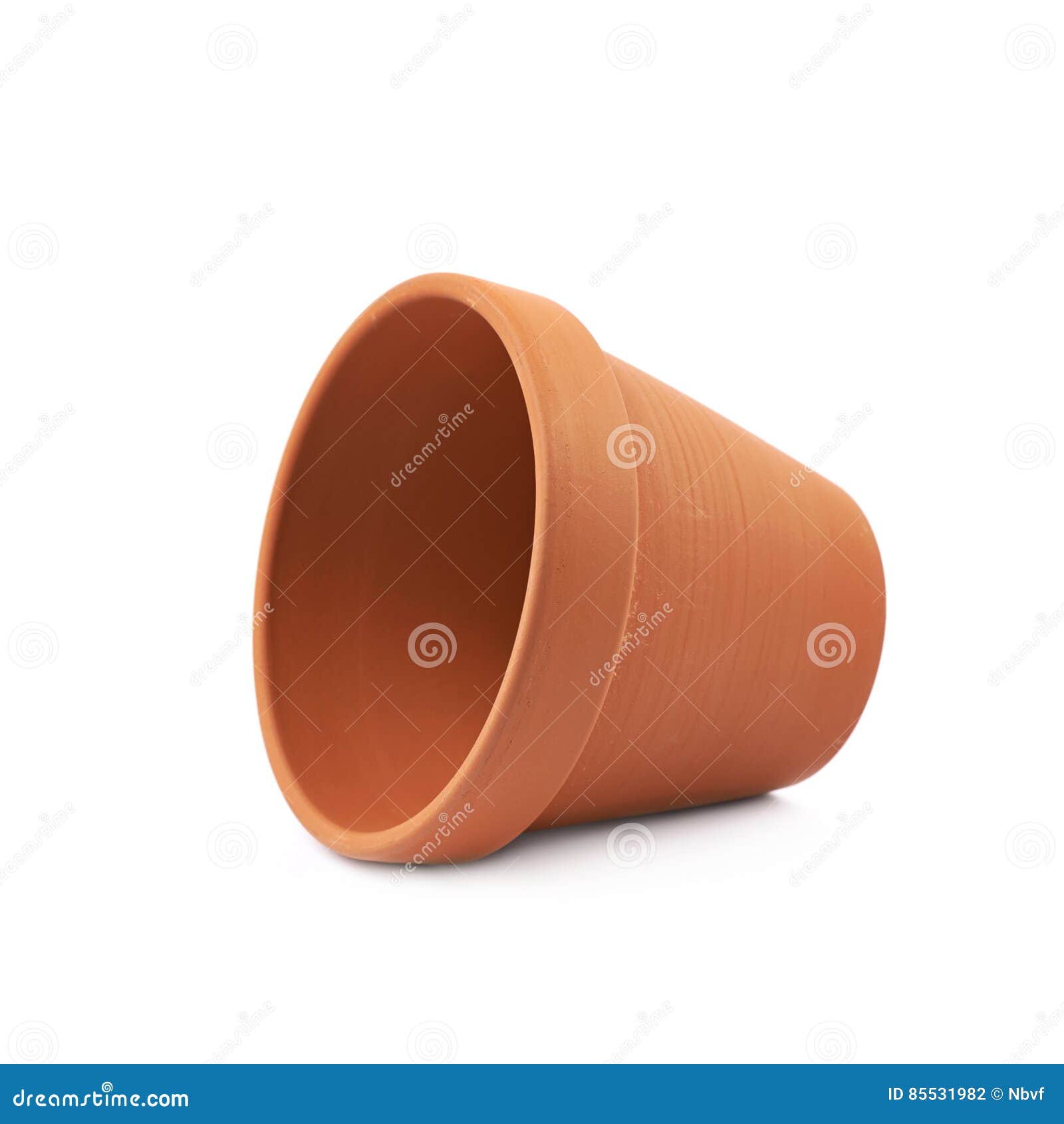 Empty Ceramic Flower Pot Isolated Stock Photo - Image of garden, object ...